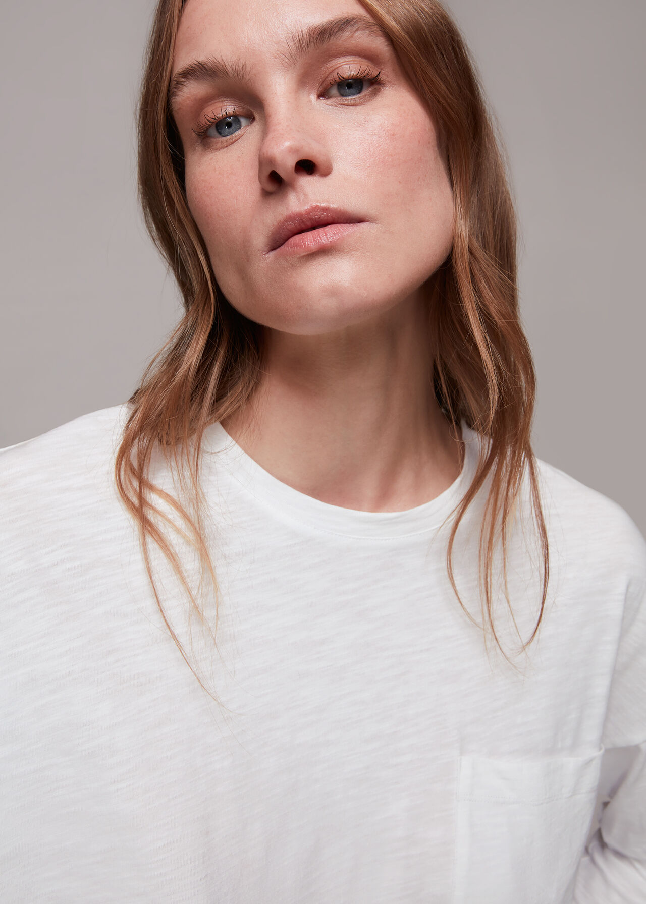 White Cotton Patch Pocket Top | WHISTLES