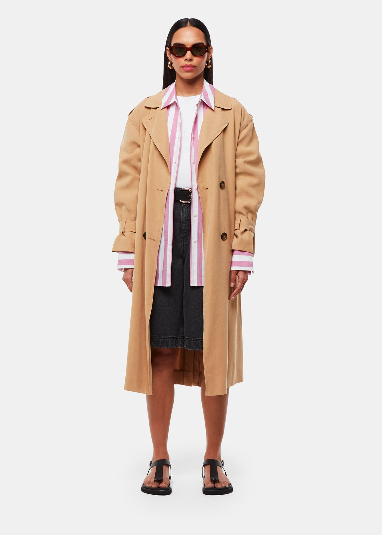 Neutral Riley Trench Coat | WHISTLES | Whistles US