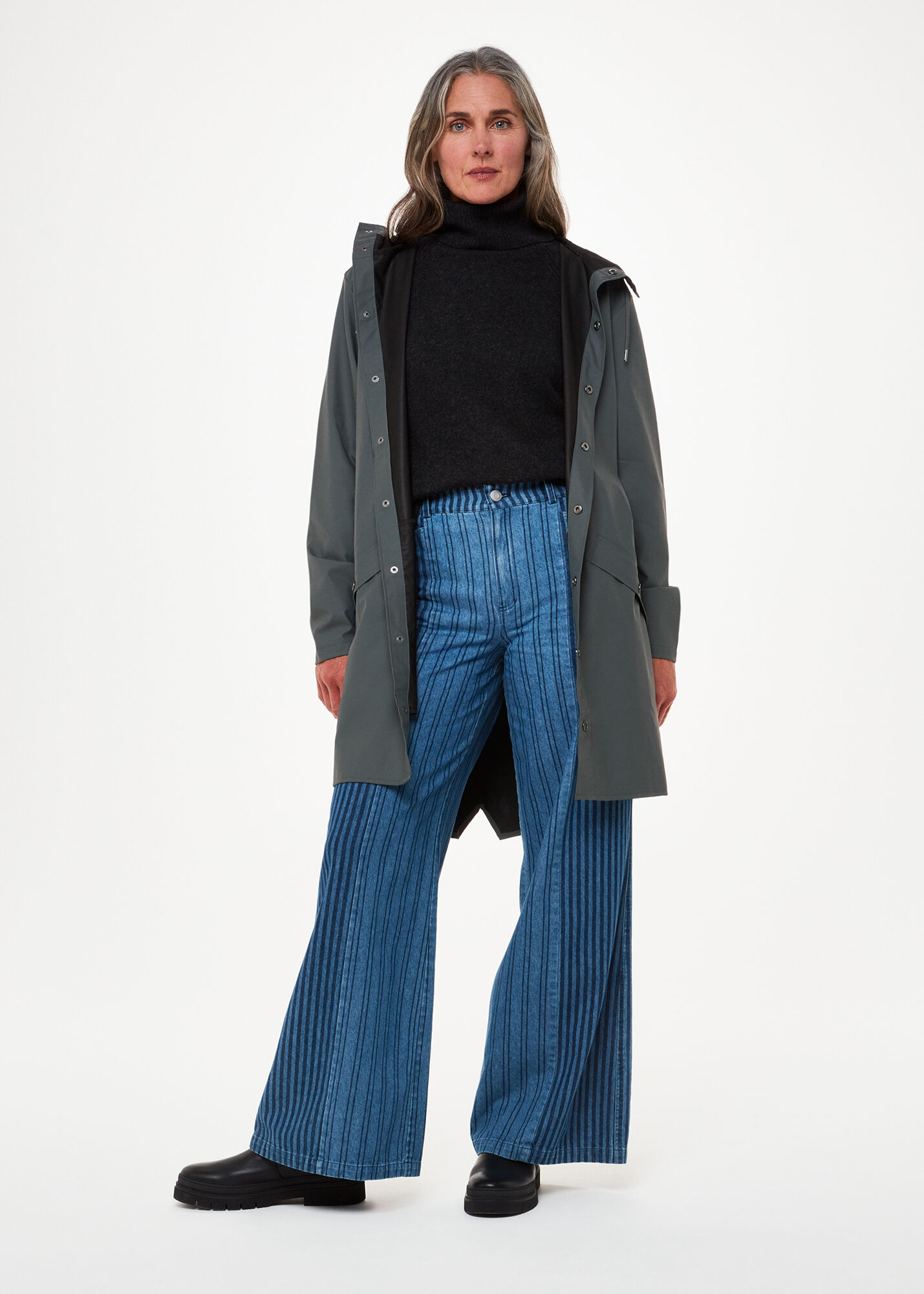 Dark Grey Rains Long Jacket | WHISTLES