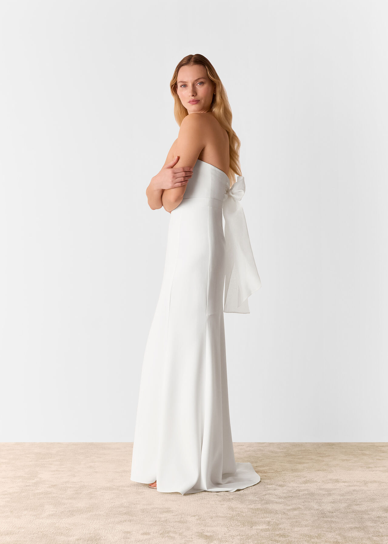 Ivory/Multi Ellis Strapless Wedding Dress | WHISTLES | Whistles UK