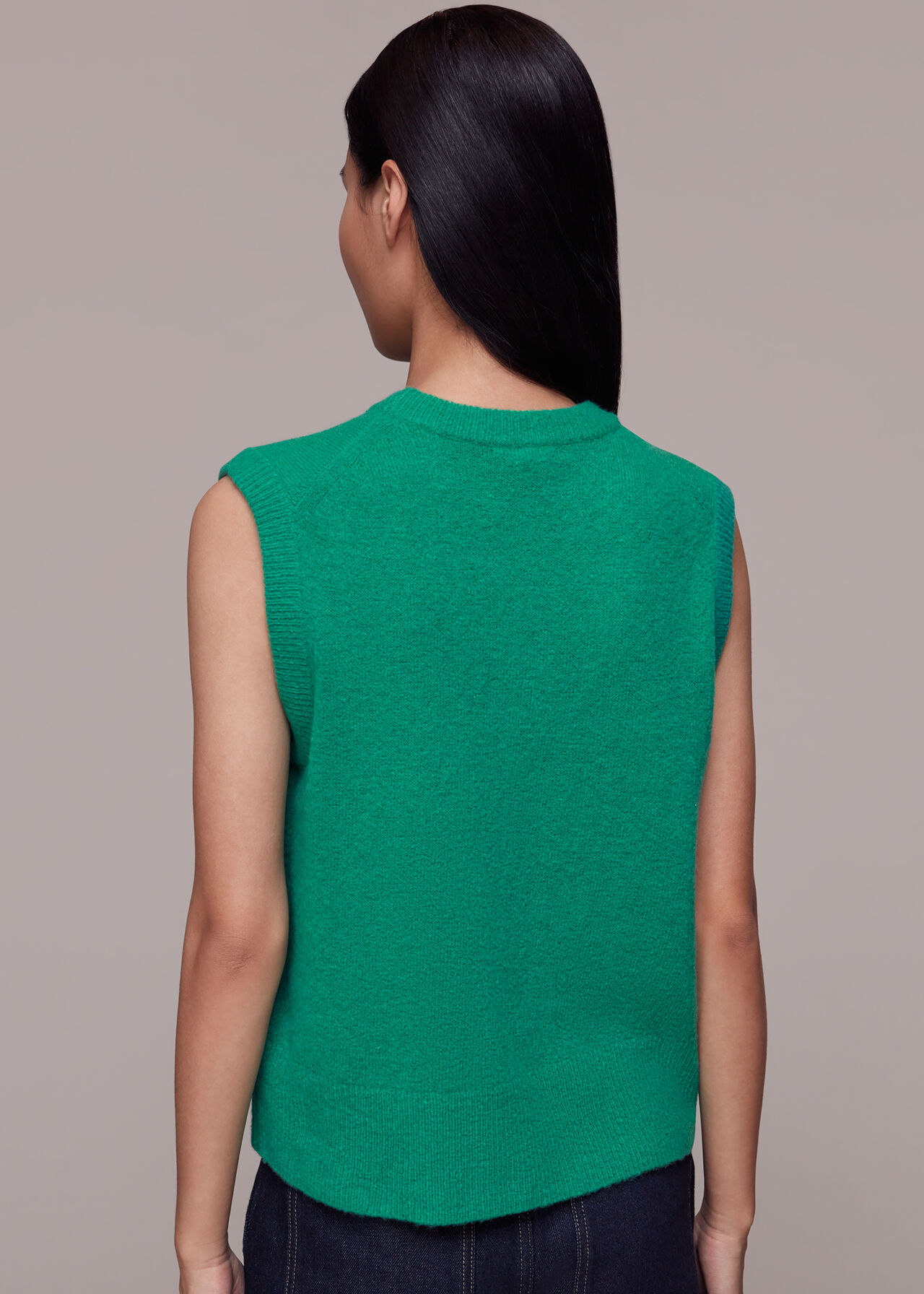 Green Kira Crew Neck Tank | WHISTLES
