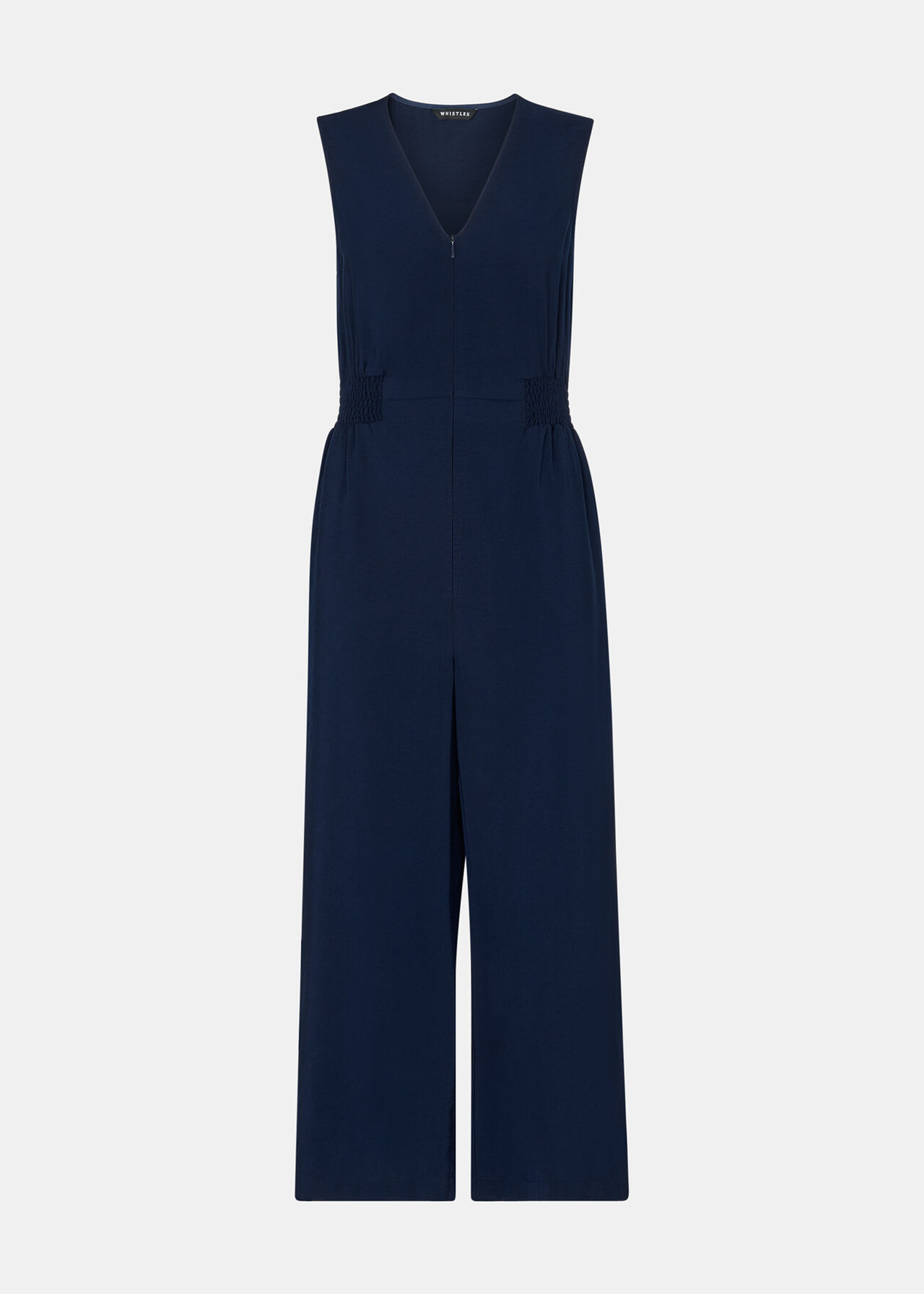 Navy Remmie Jumpsuit | WHISTLES | Whistles ROW