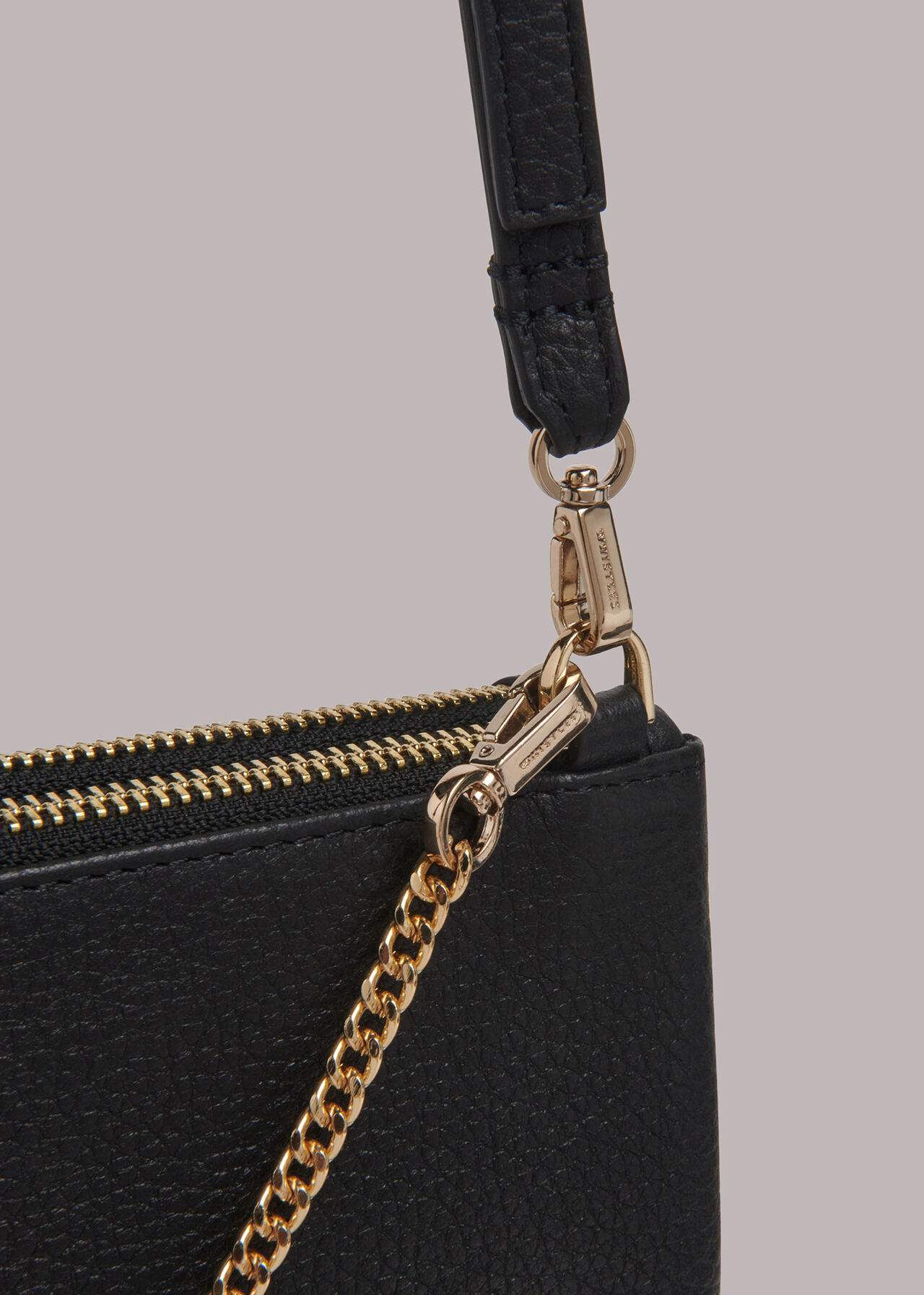 Black Coleta Double Pouch Bag | WHISTLES