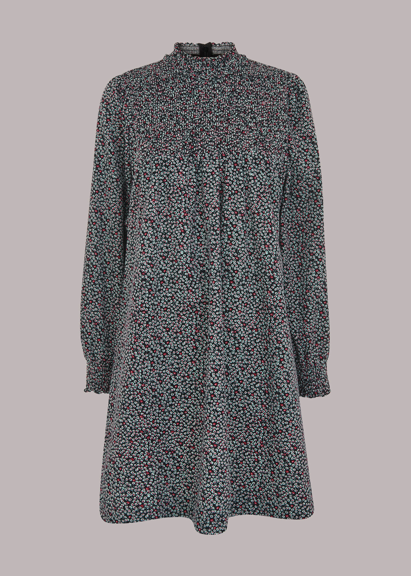 Multicolour Micro Bud Pintuck Dress | WHISTLES Combining comfort and ...