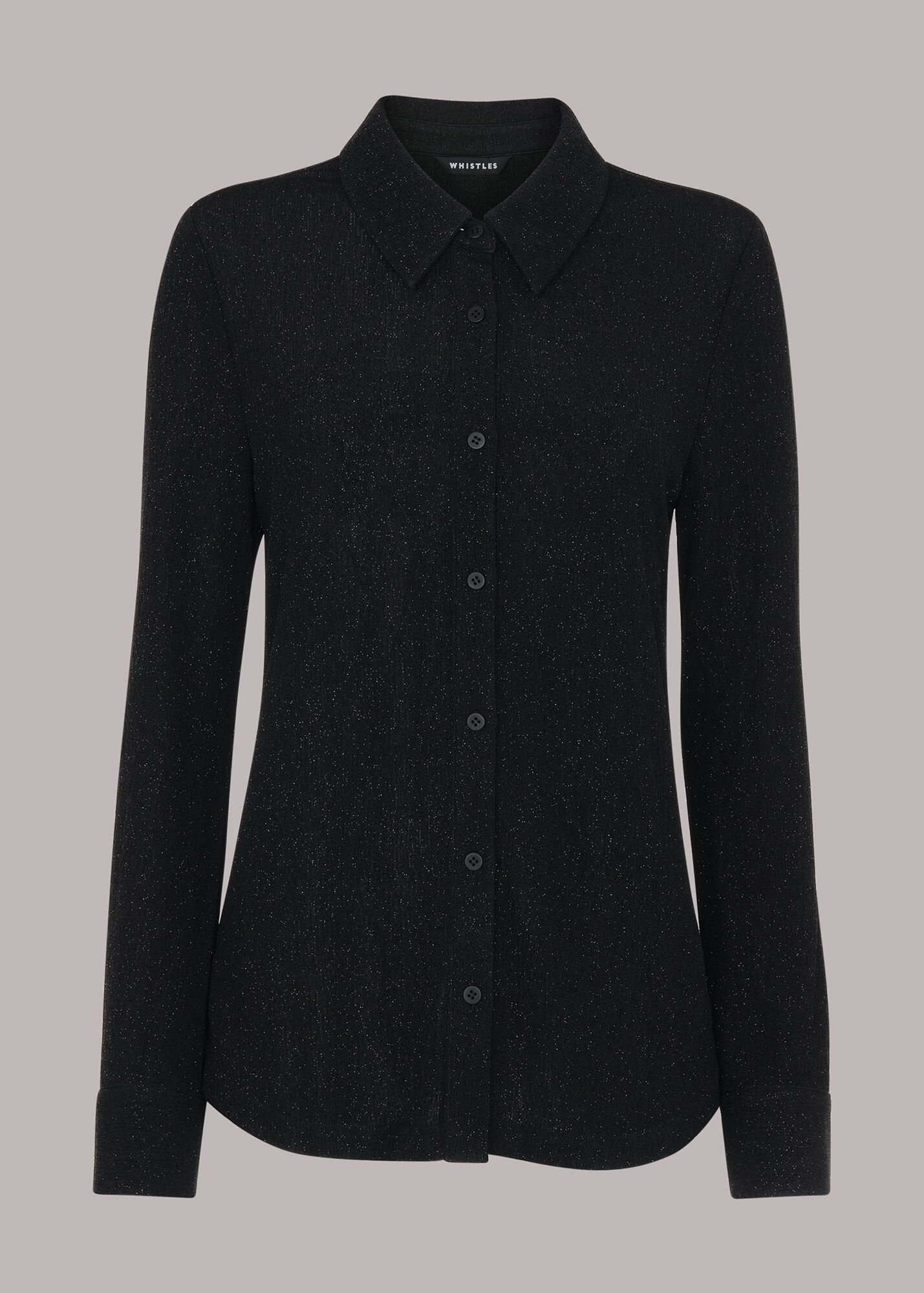 Black Grace Sparkle Shirt | WHISTLES | Whistles UK
