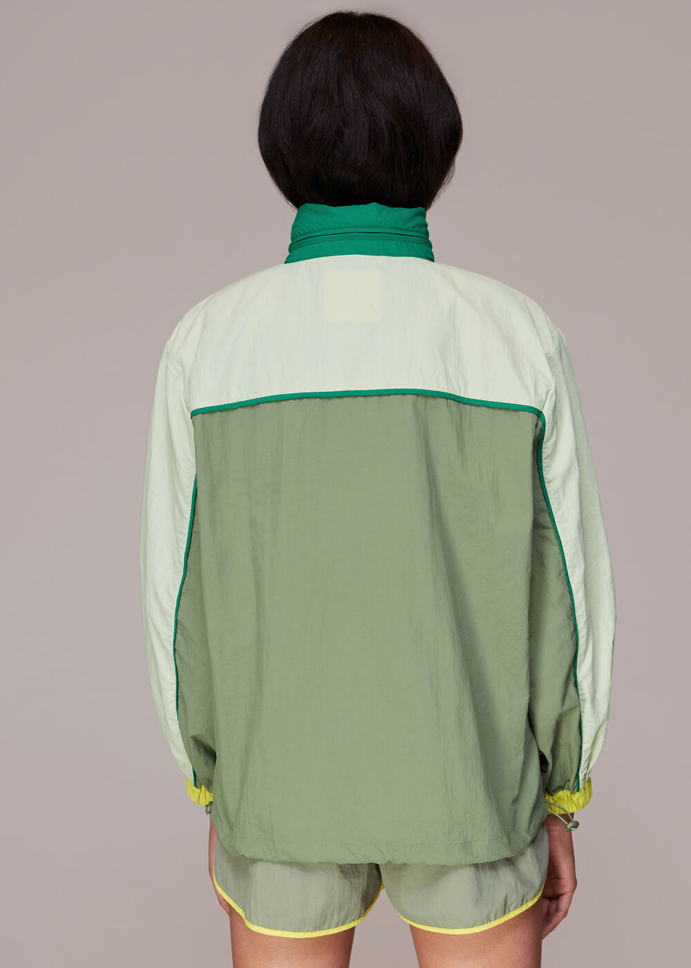 Green/Multi Colour Block Anorak | WHISTLES | Whistles UK