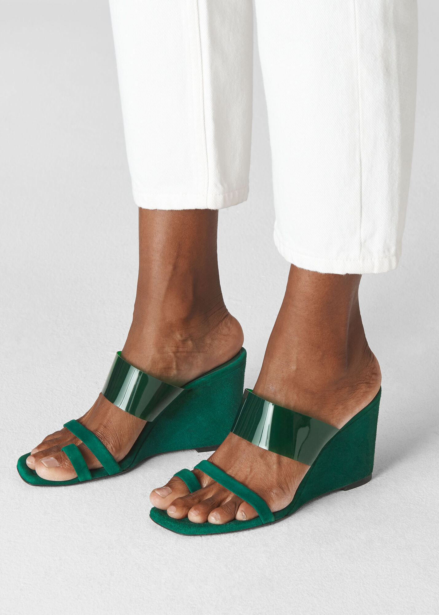 Green Thayer Perspex Wedge | WHISTLES