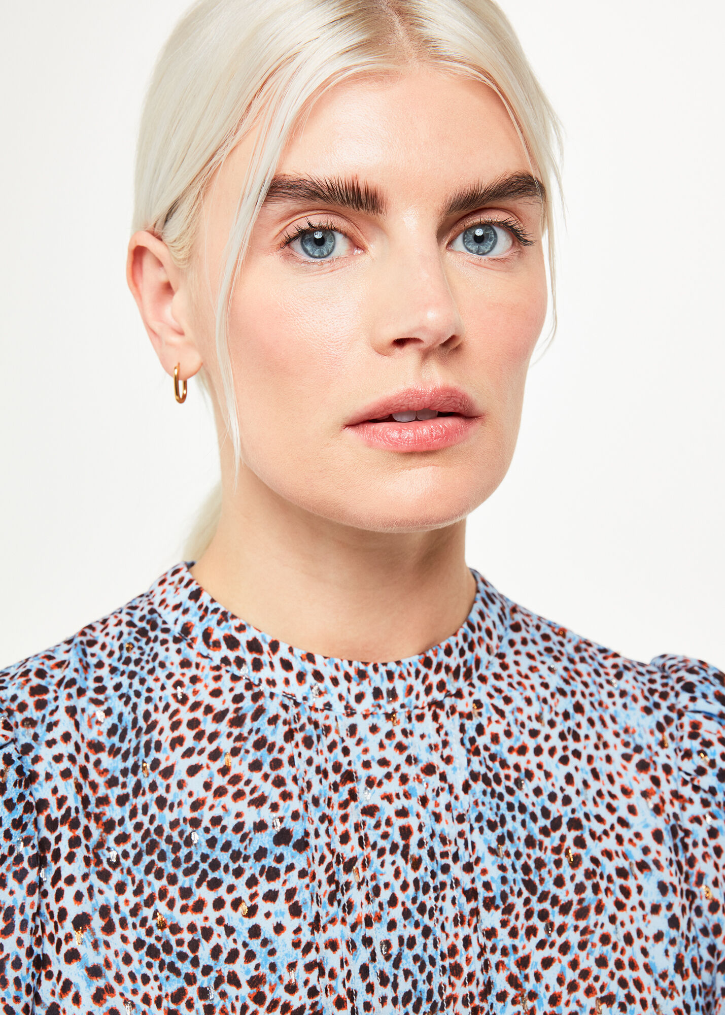 Blue/Multi Ink Spot Blair Dress | WHISTLES | Whistles UK