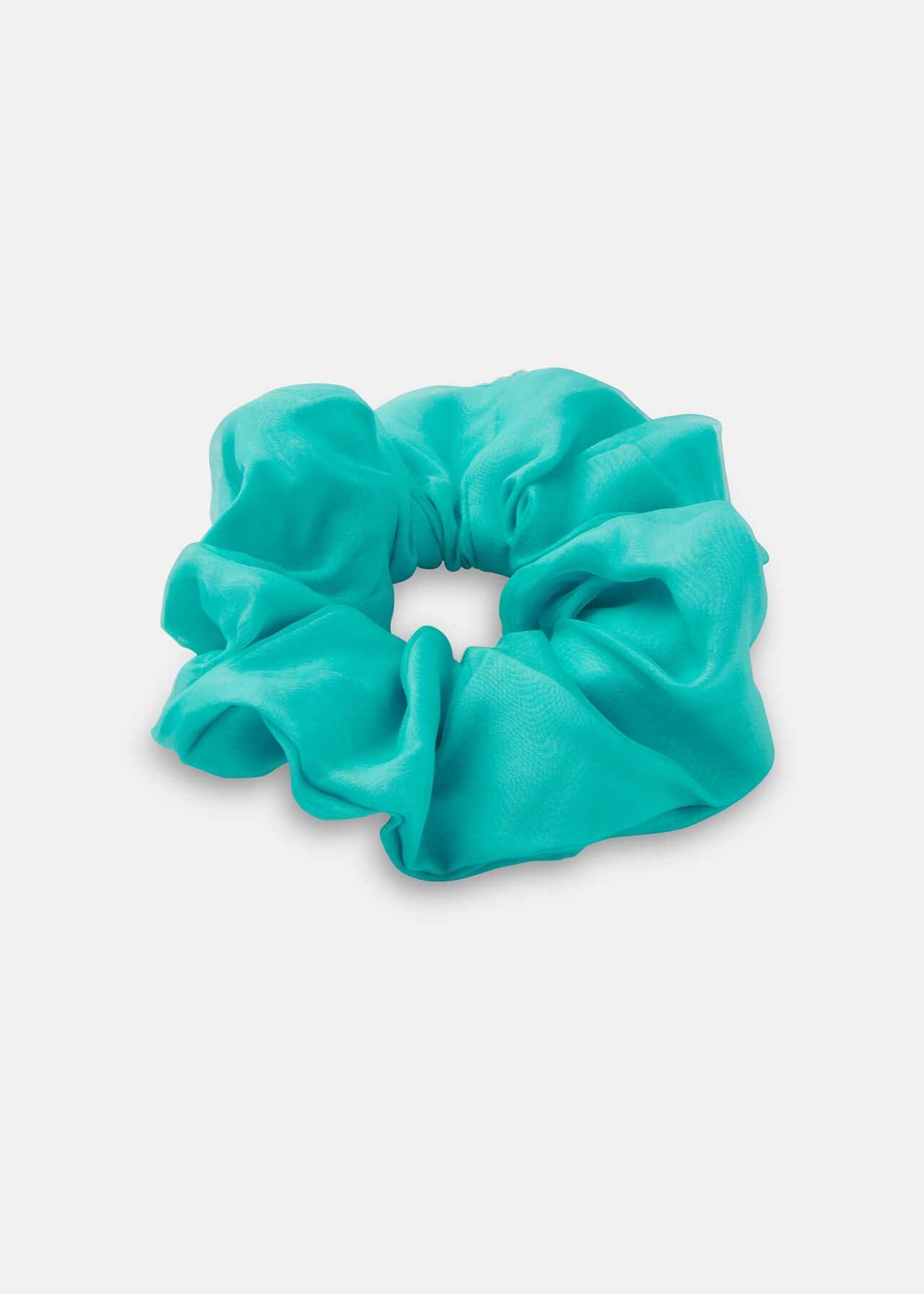 Turquoise Organza Silk Scrunchie | WHISTLES