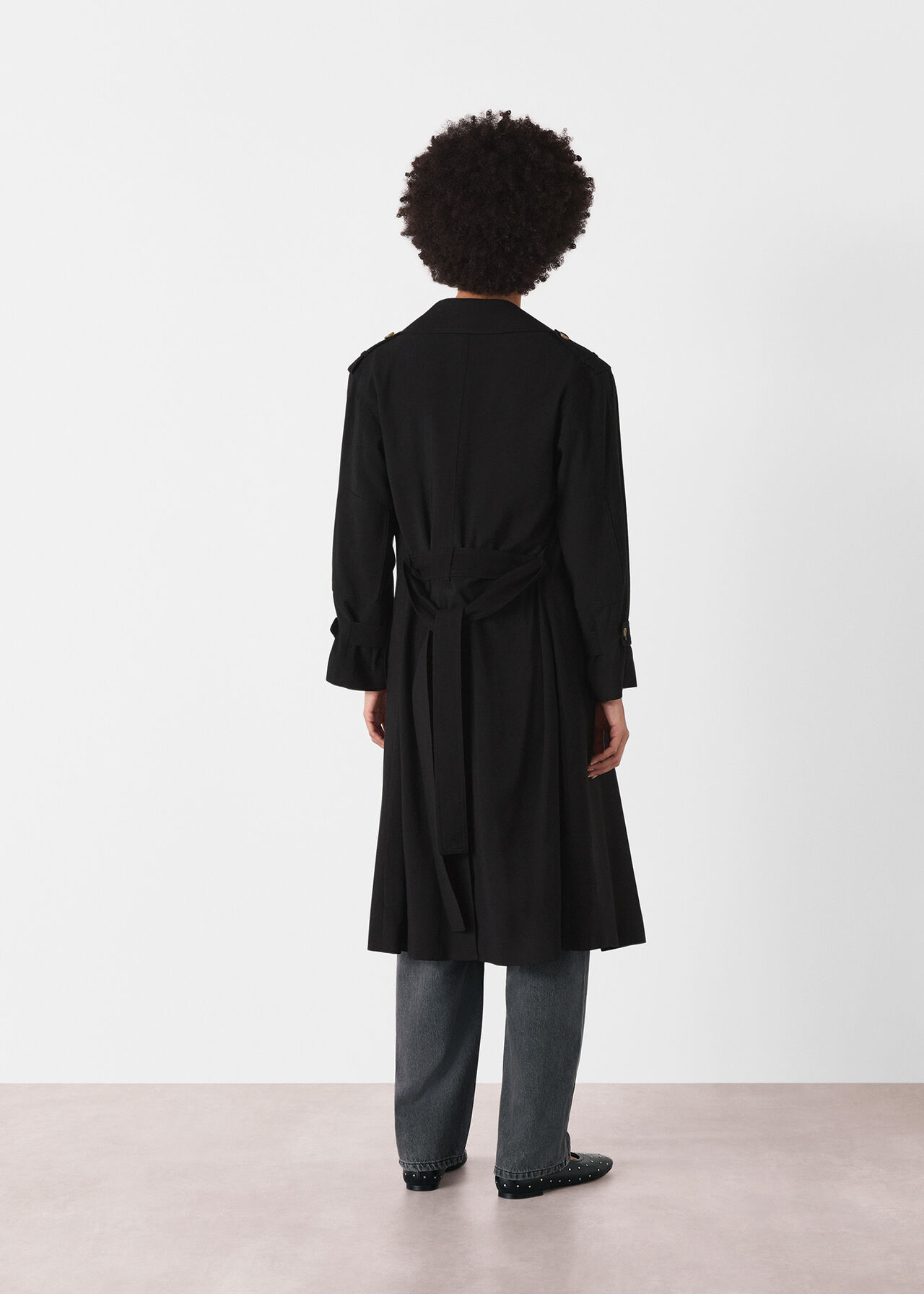 Black Riley Trench Coat | WHISTLES