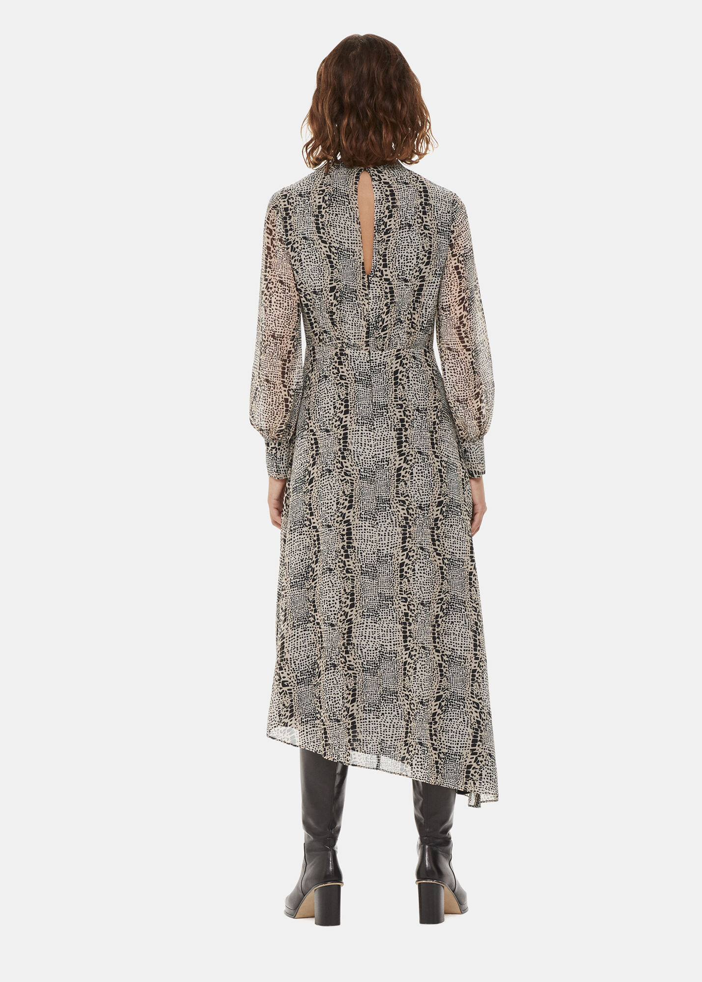 Multicolour Optical Snake Meg Dress | WHISTLES | Whistles US