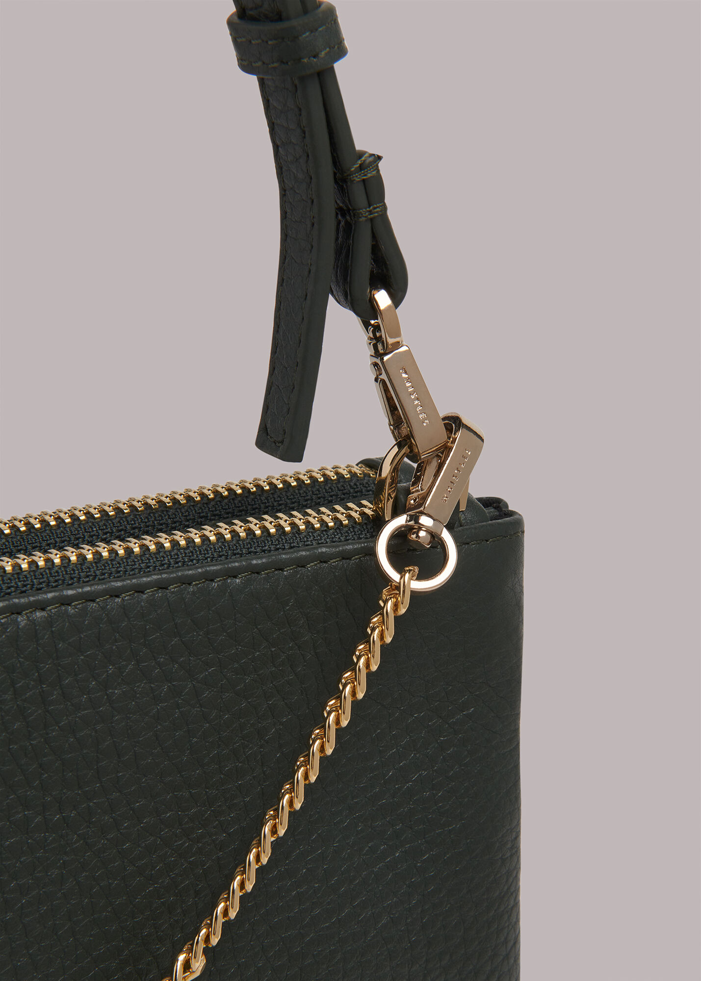 Green Coleta Double Pouch Bag | WHISTLES | Whistles UK