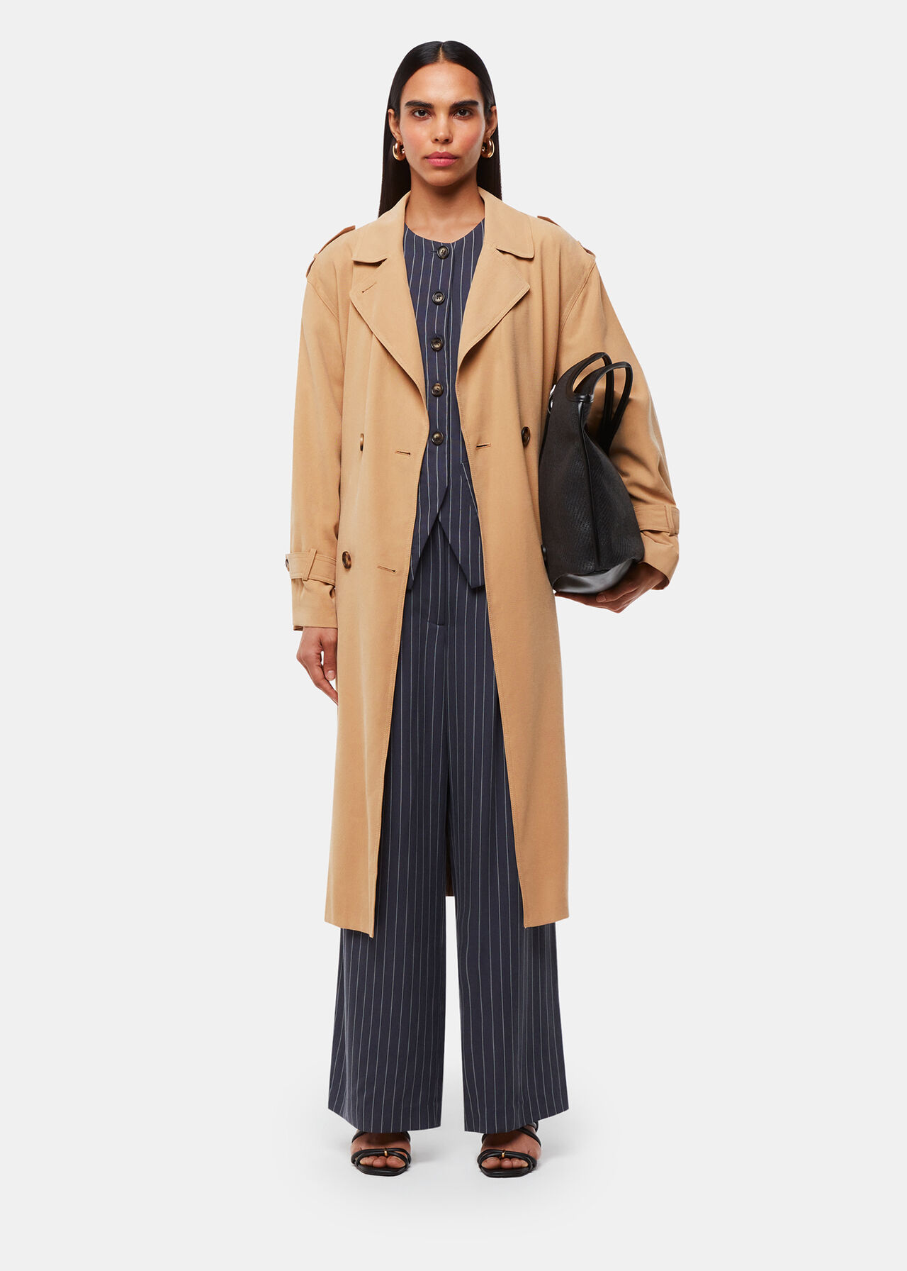 Neutral Riley Trench Coat | WHISTLES | Whistles AU