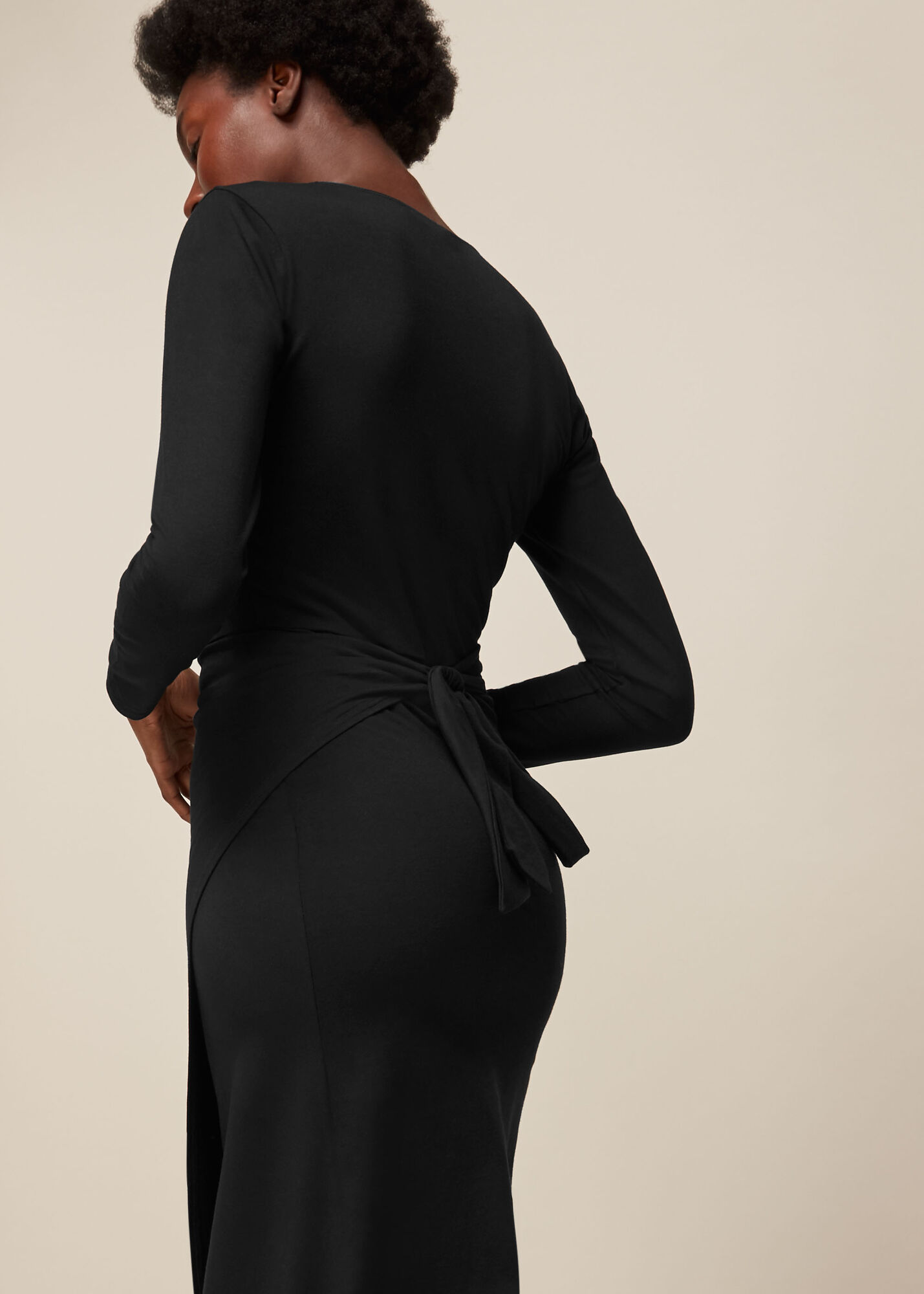 Black Jersey Wrap Ballet Dress | WHISTLES | Whistles UK