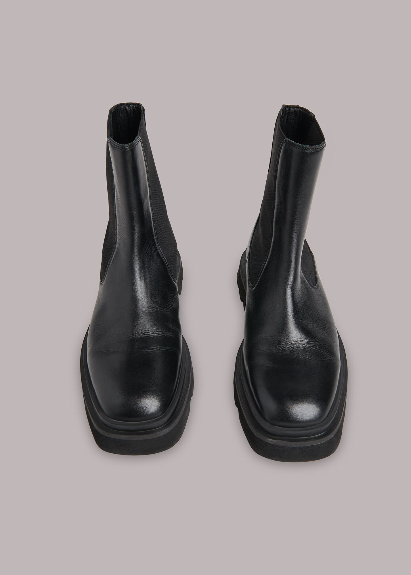 Black Kenton Square Toe Chelsea Boot | WHISTLES | Whistles US