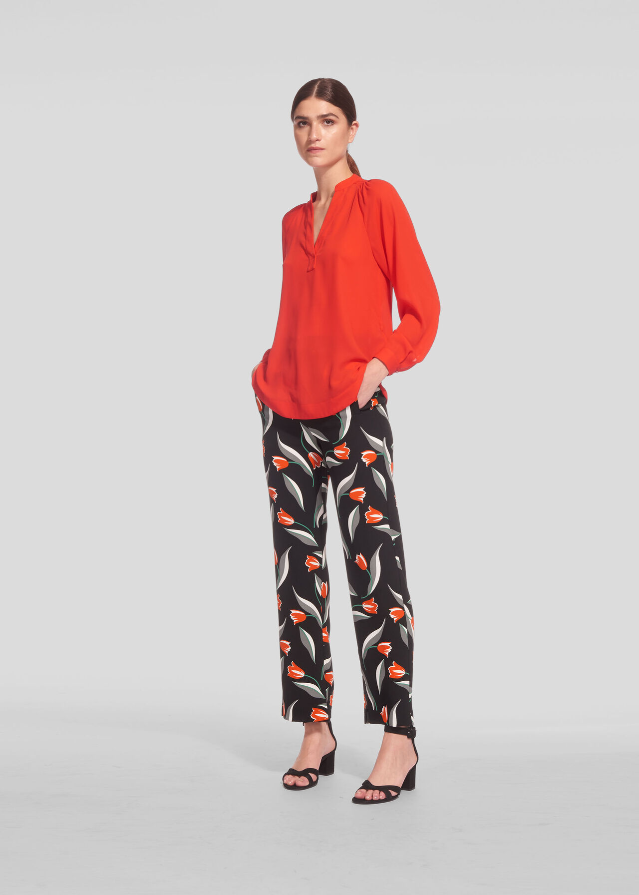 Multicolour Tulip Print Trouser | WHISTLES