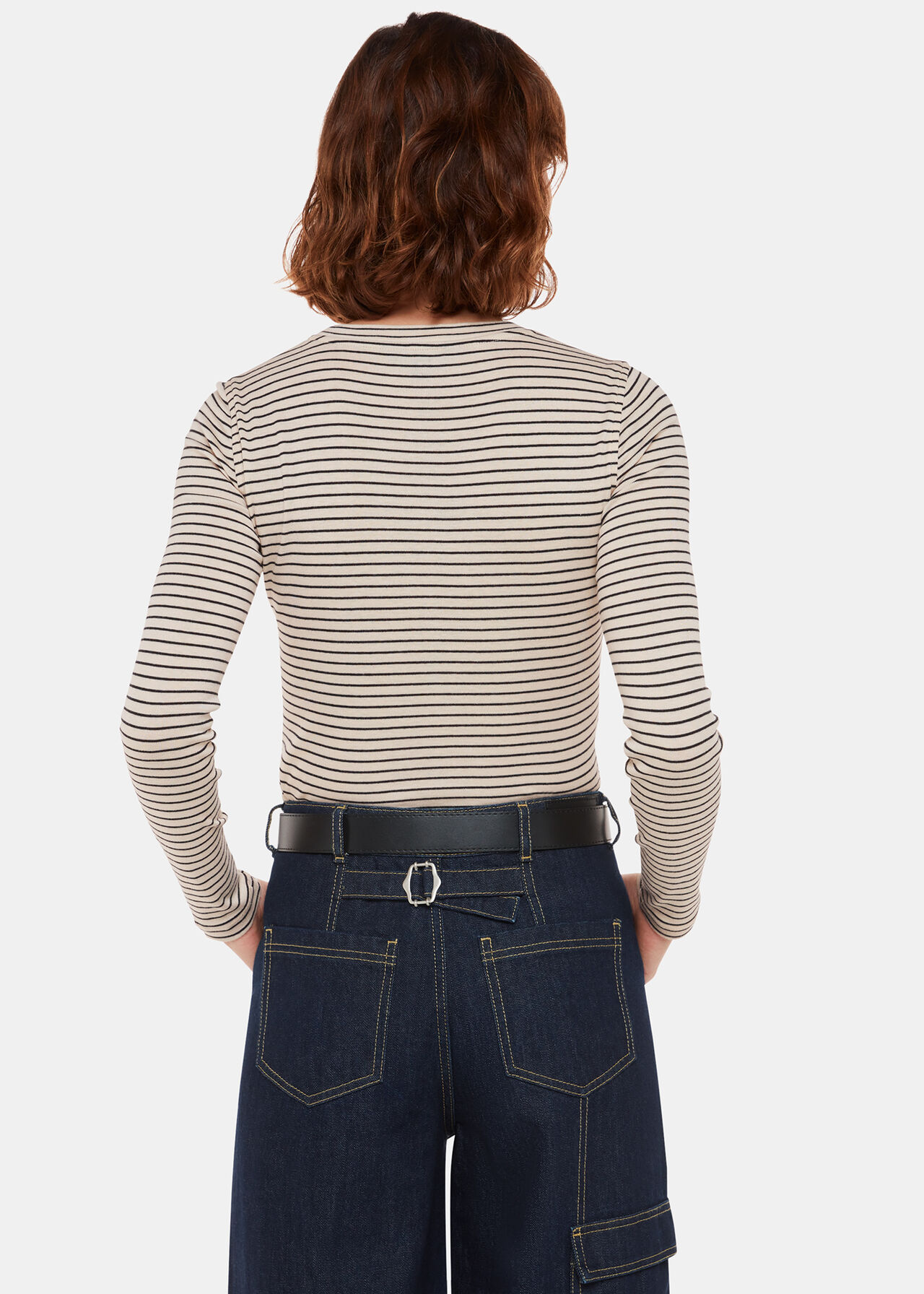 Multicolour Chevron Stripe Crew | WHISTLES