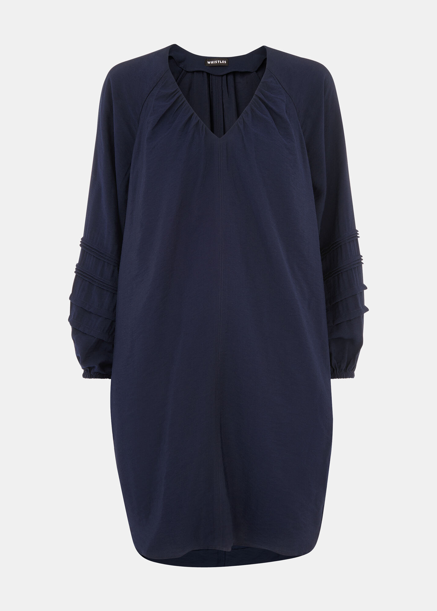 Navy Grace V Neck Dress | WHISTLES | Whistles UK