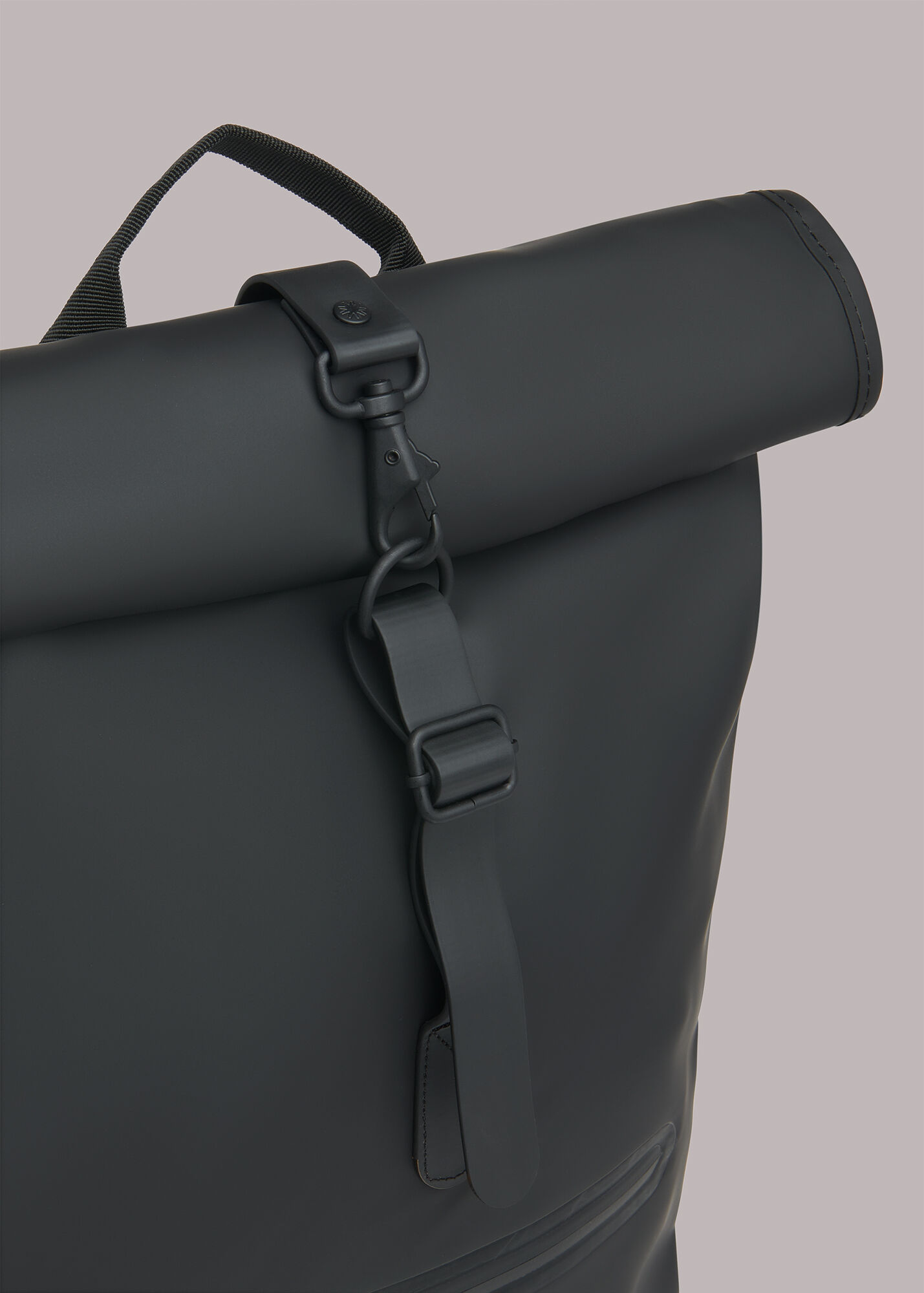 Black Rains Roll Top Backpack | WHISTLES | Whistles UK