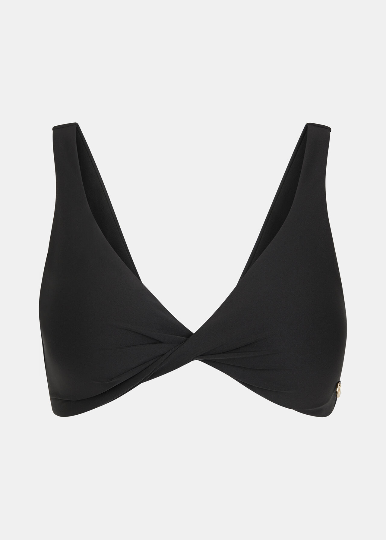 Black Twist Front Bikini Top | WHISTLES