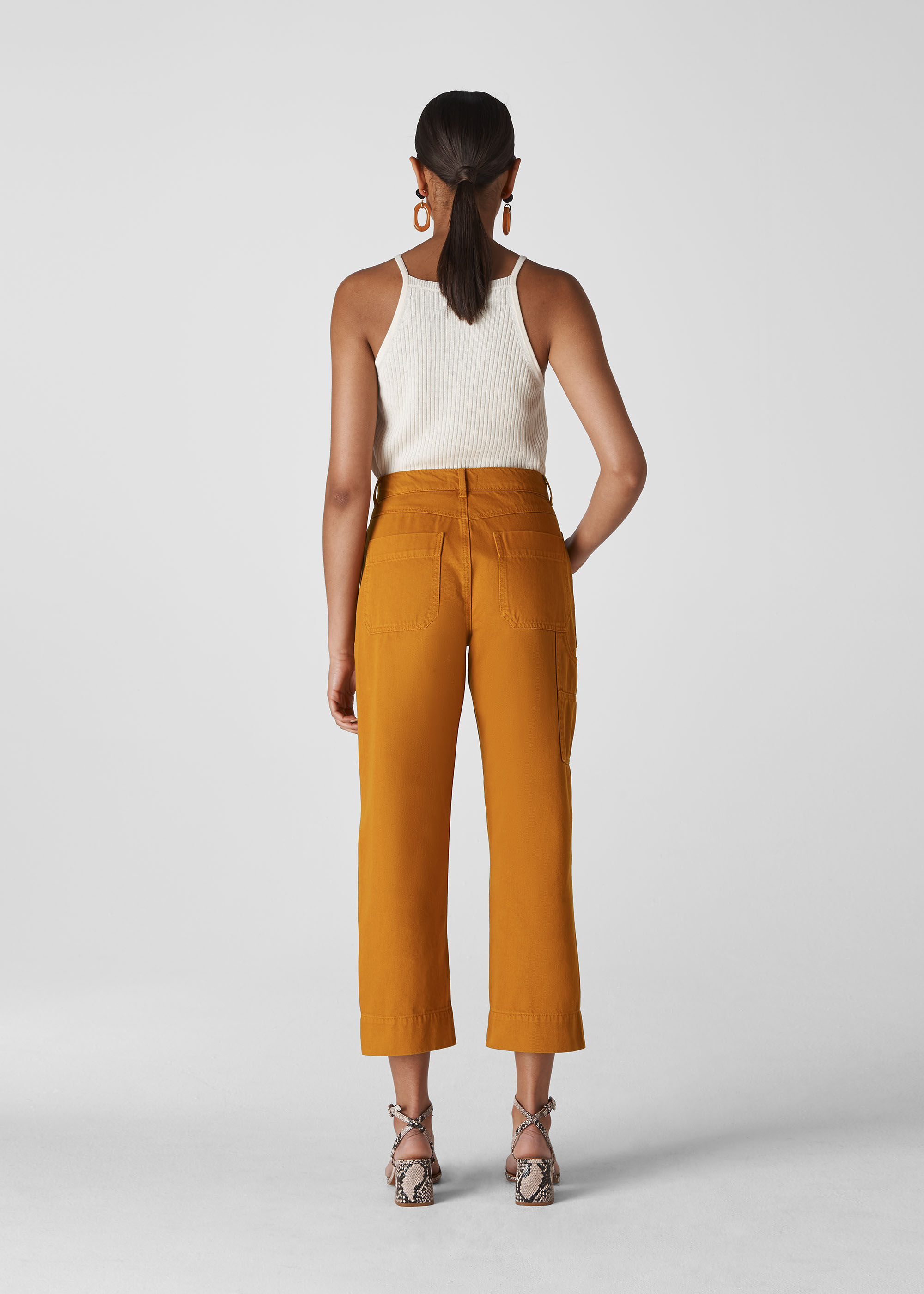 Mustard Cargo Pocket Trouser WHISTLES Whistles UK