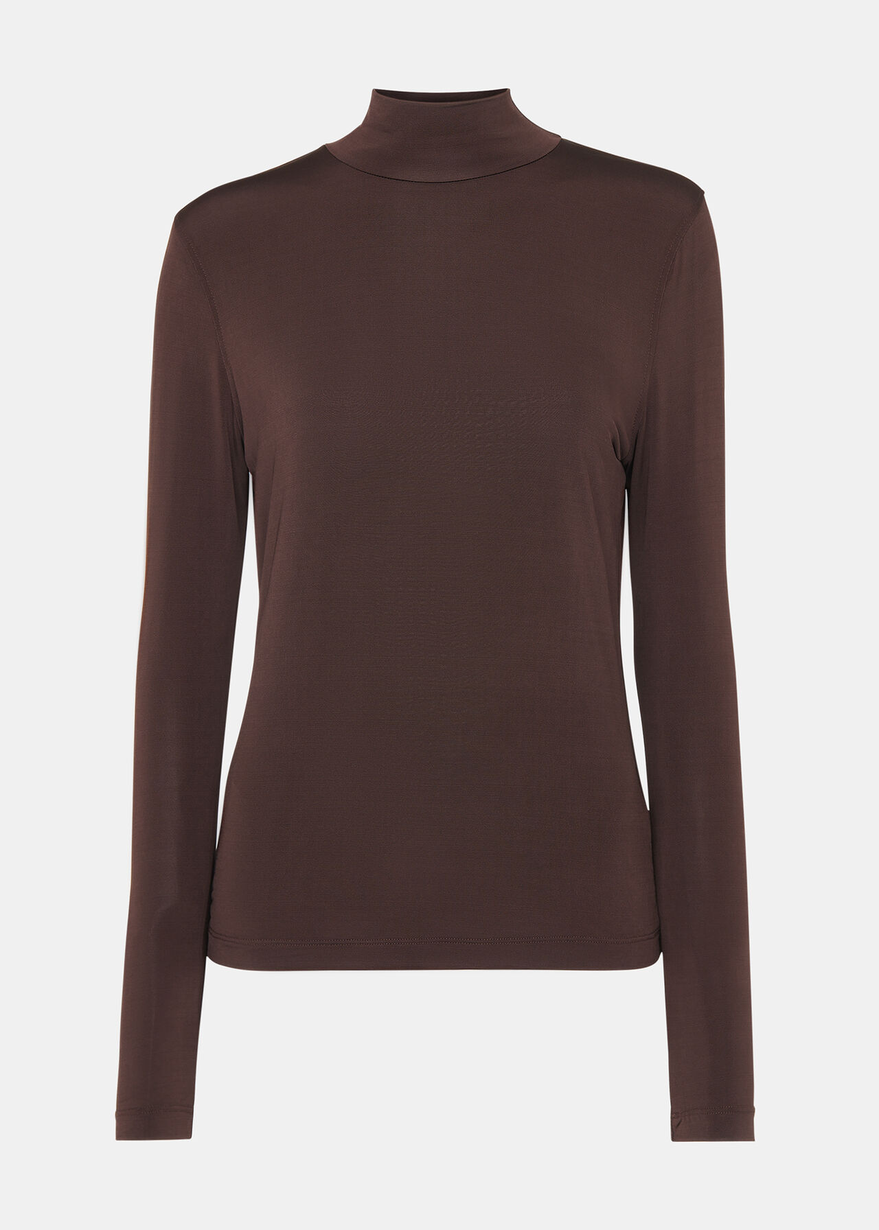 Chocolate Slinky High Neck Top Whistles Whistles Us