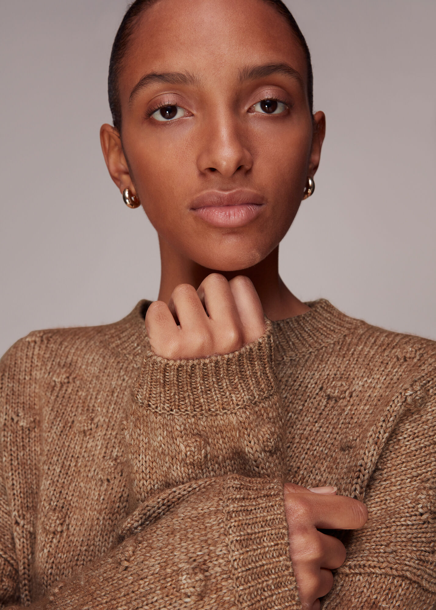 Neutral Bobble Knitted Jumper | WHISTLES