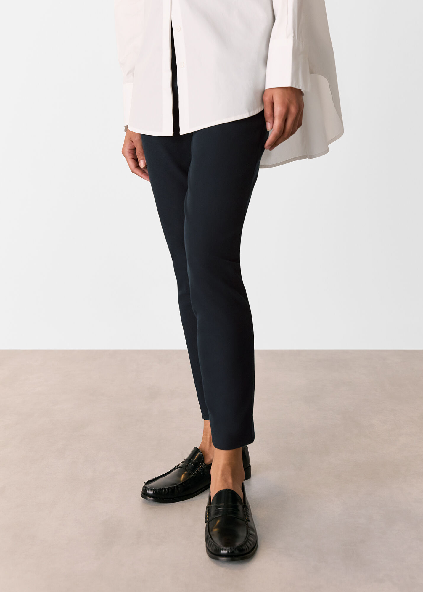 Navy Super Stretch Trouser | WHISTLES | Whistles UK