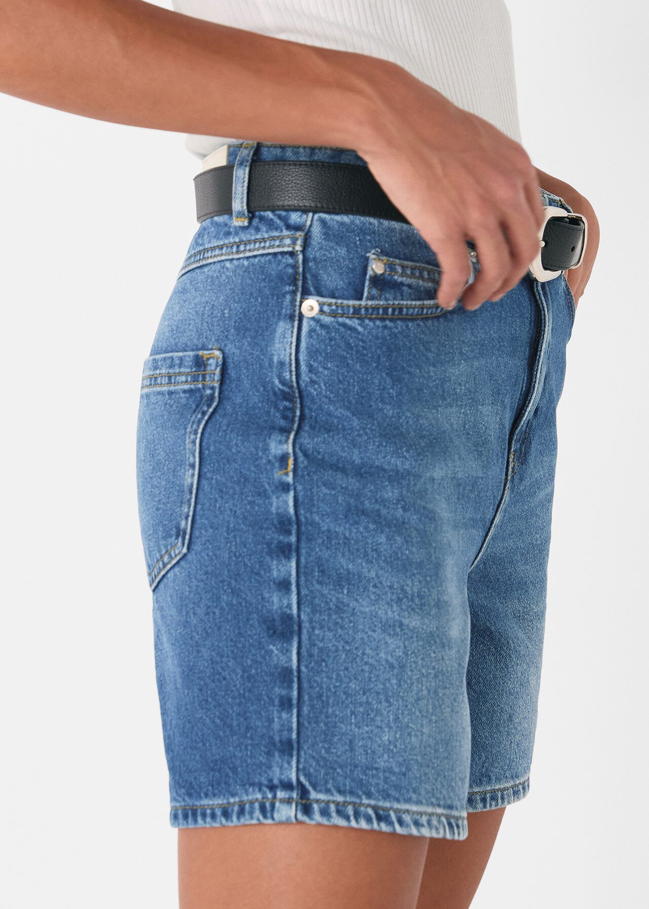Denim Authentic Denim Short | WHISTLES | Whistles US