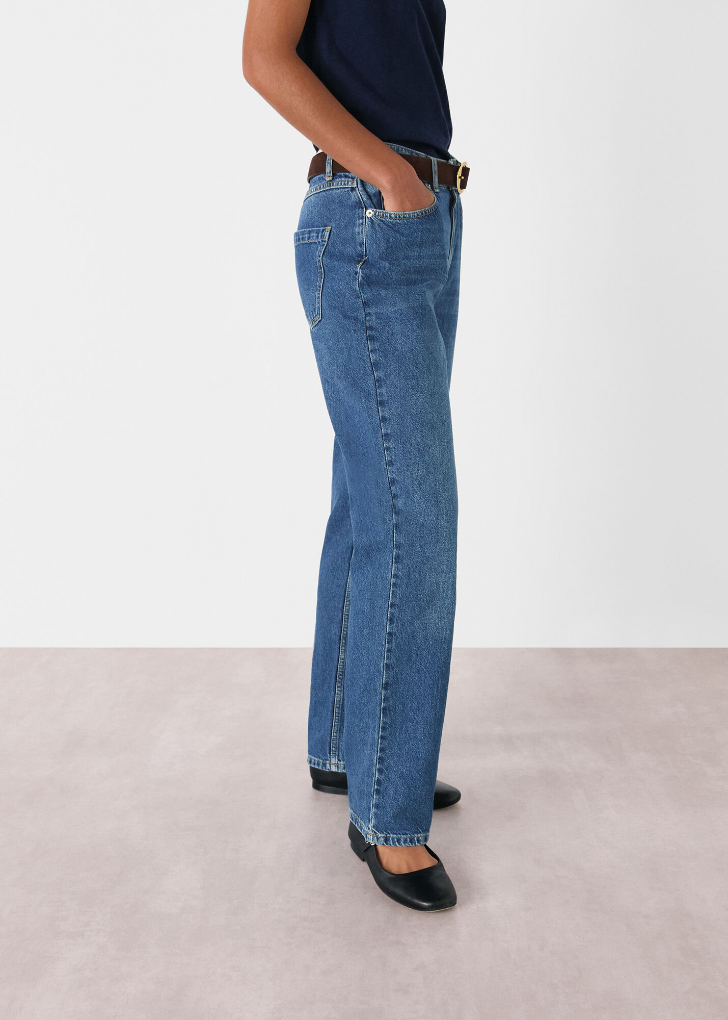 Denim Authentic Column Leg Jean | WHISTLES | Whistles AU