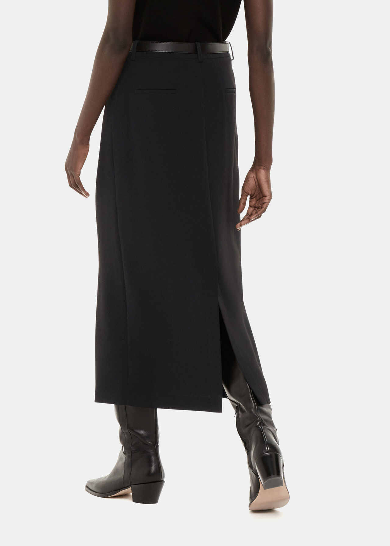 Black Tailored Midi Skirt | Whistles US | Whistles US