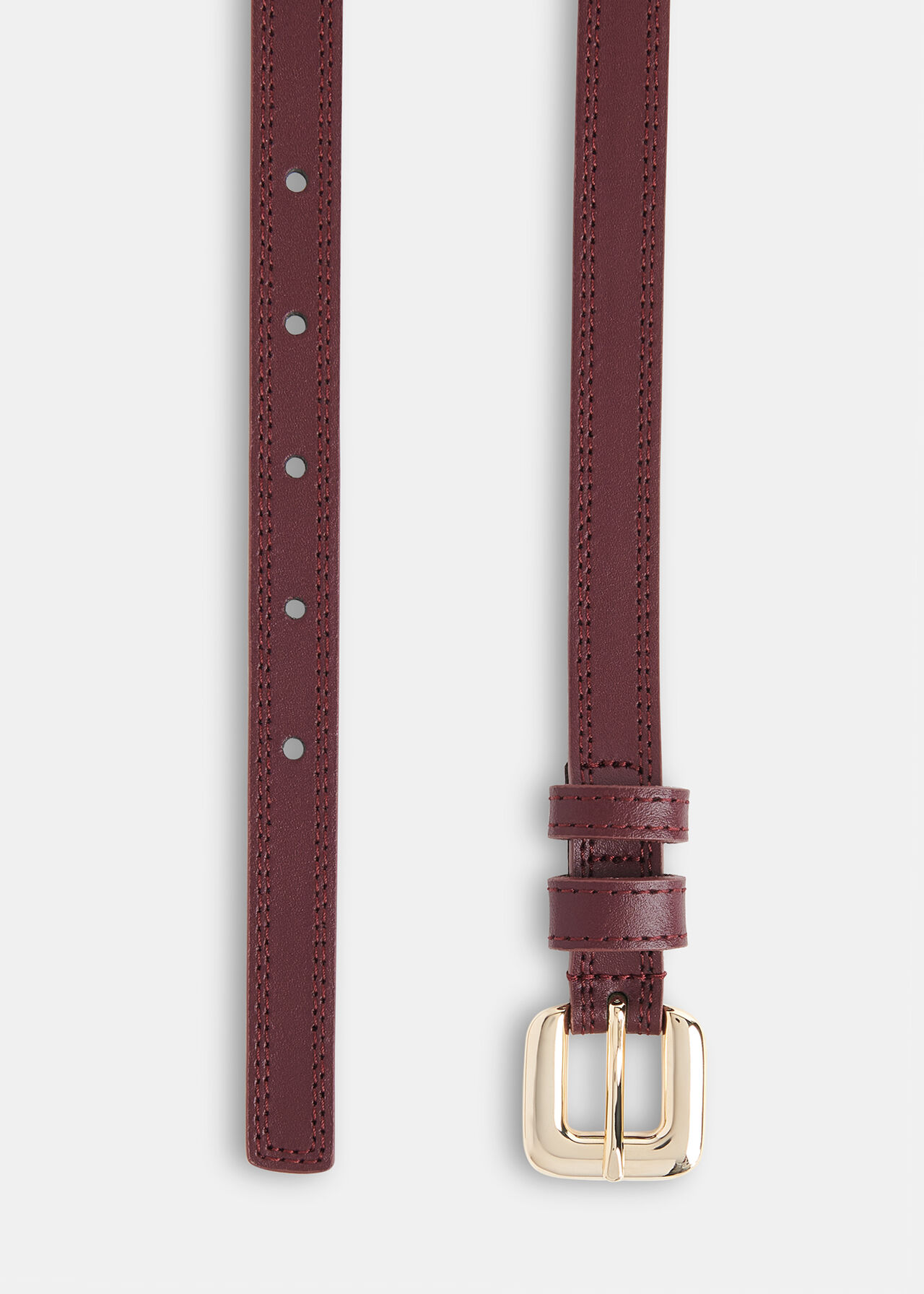 Plum Square Buckle Belt | WHISTLES
