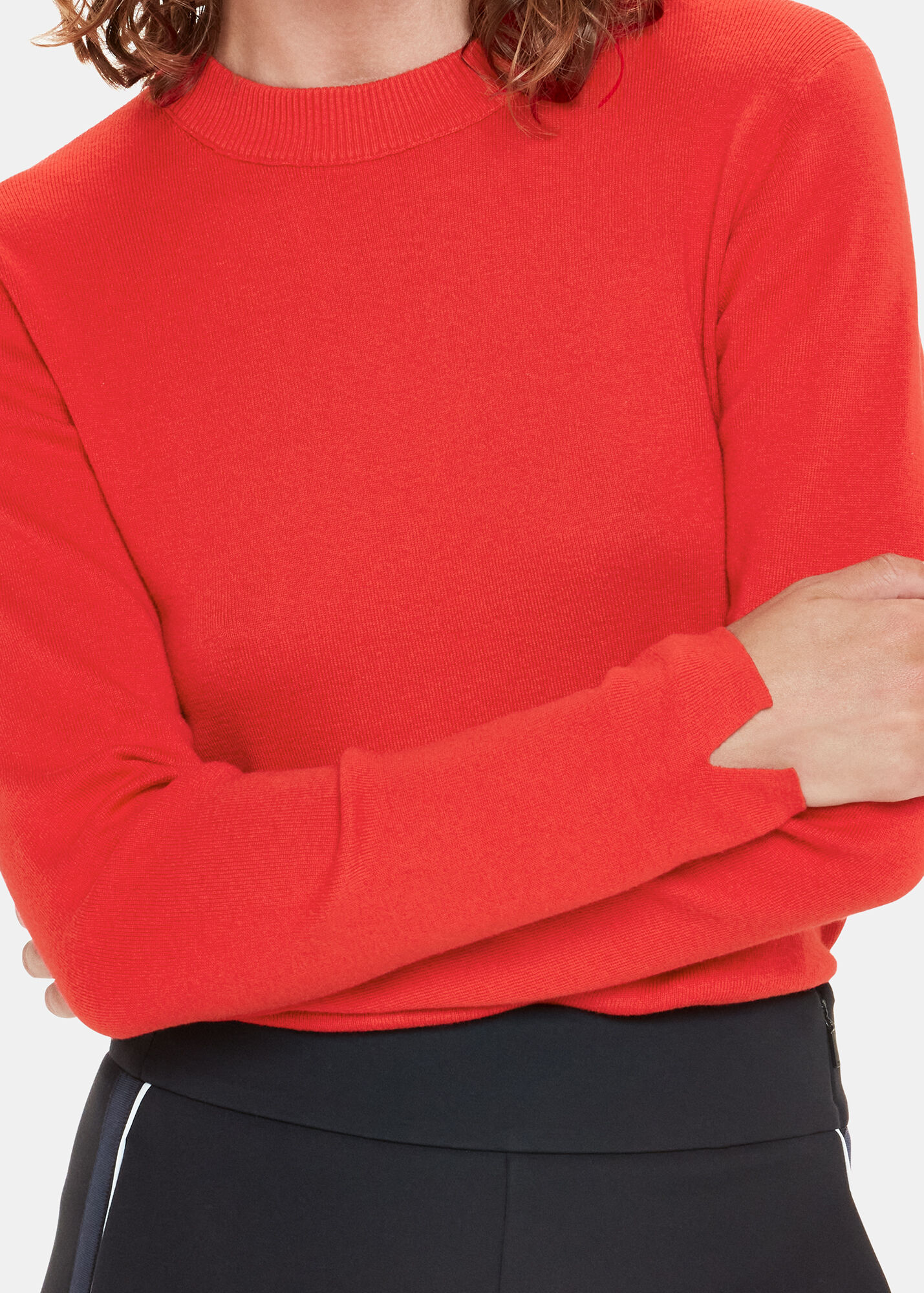 Women's Red Mia Fitted Crew Neck Sweater | Whistles US