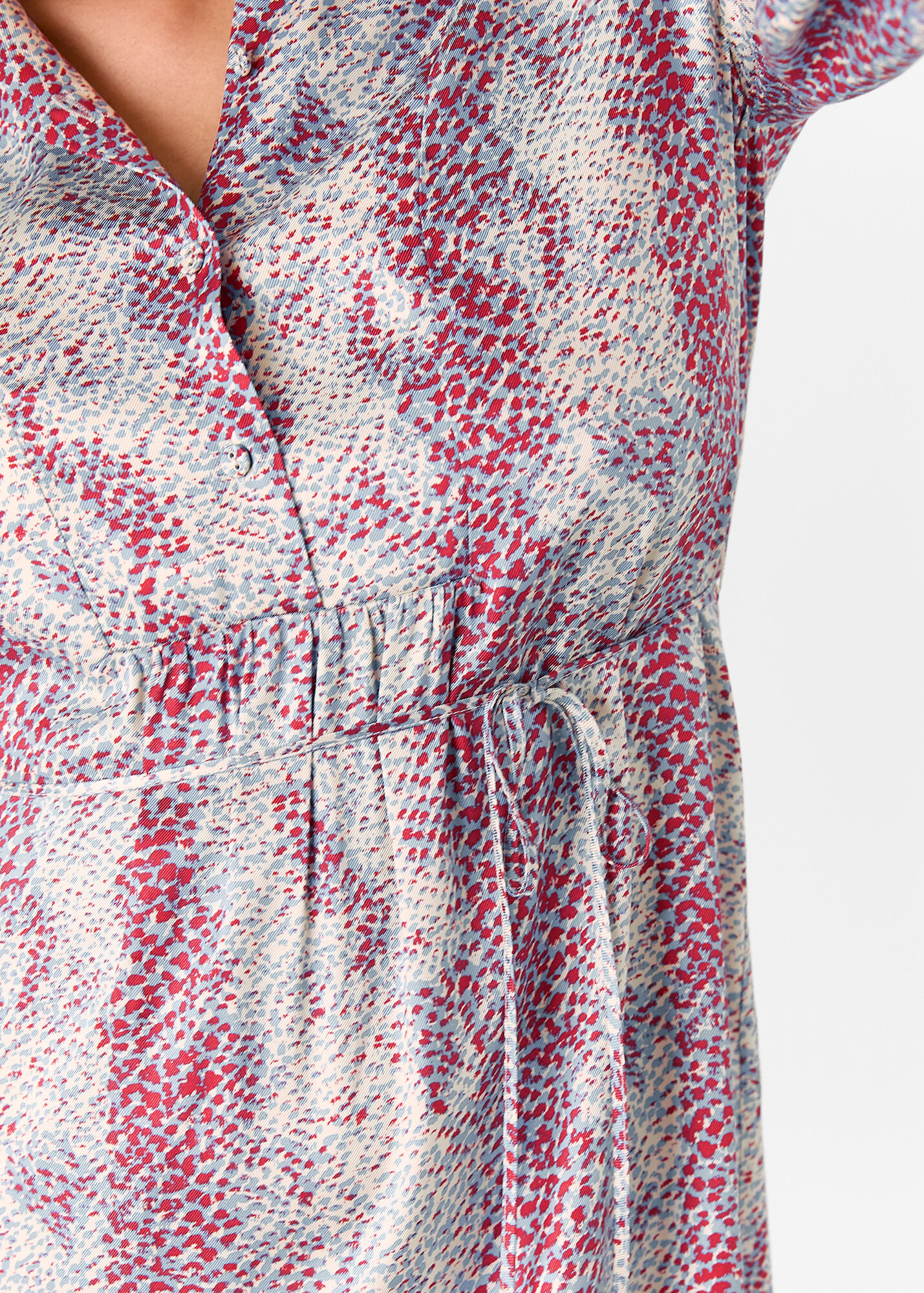 Multicolour Mottled Snake Print Midi Dress | WHISTLES | Whistles UK