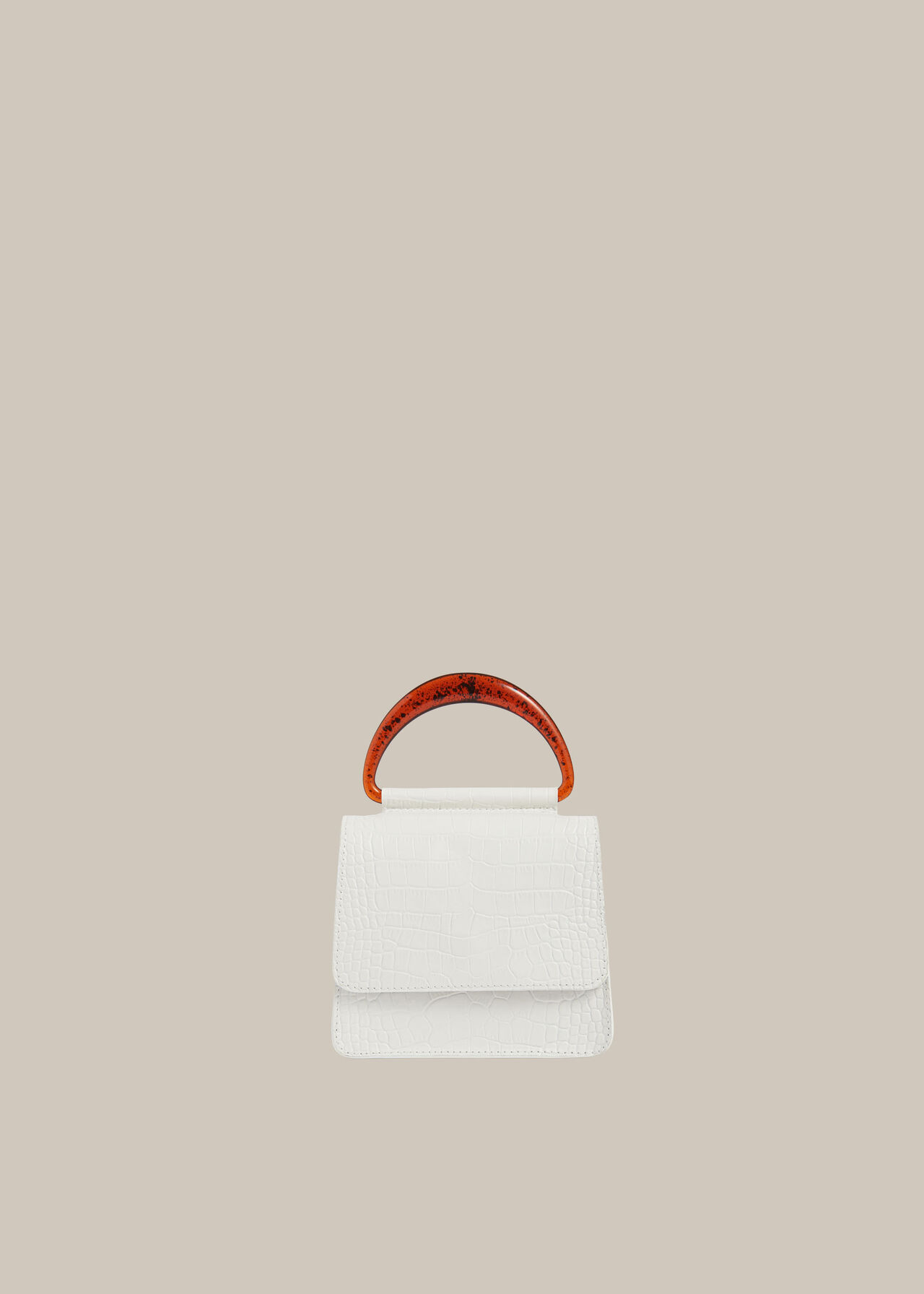 White Rosina Mini Resin Handle Bag | WHISTLES
