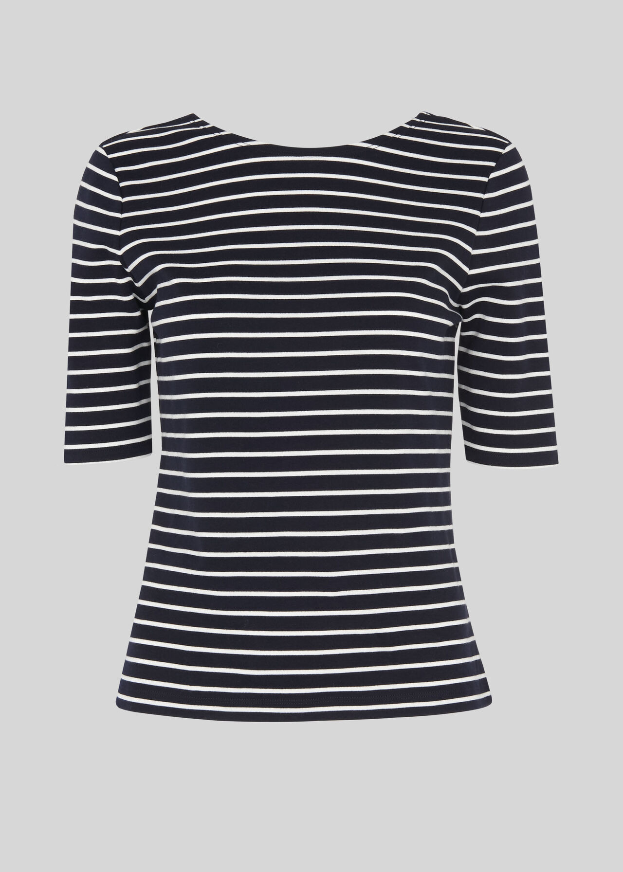 Multicolour Stripe Scoop Back Top | WHISTLES | Whistles UK