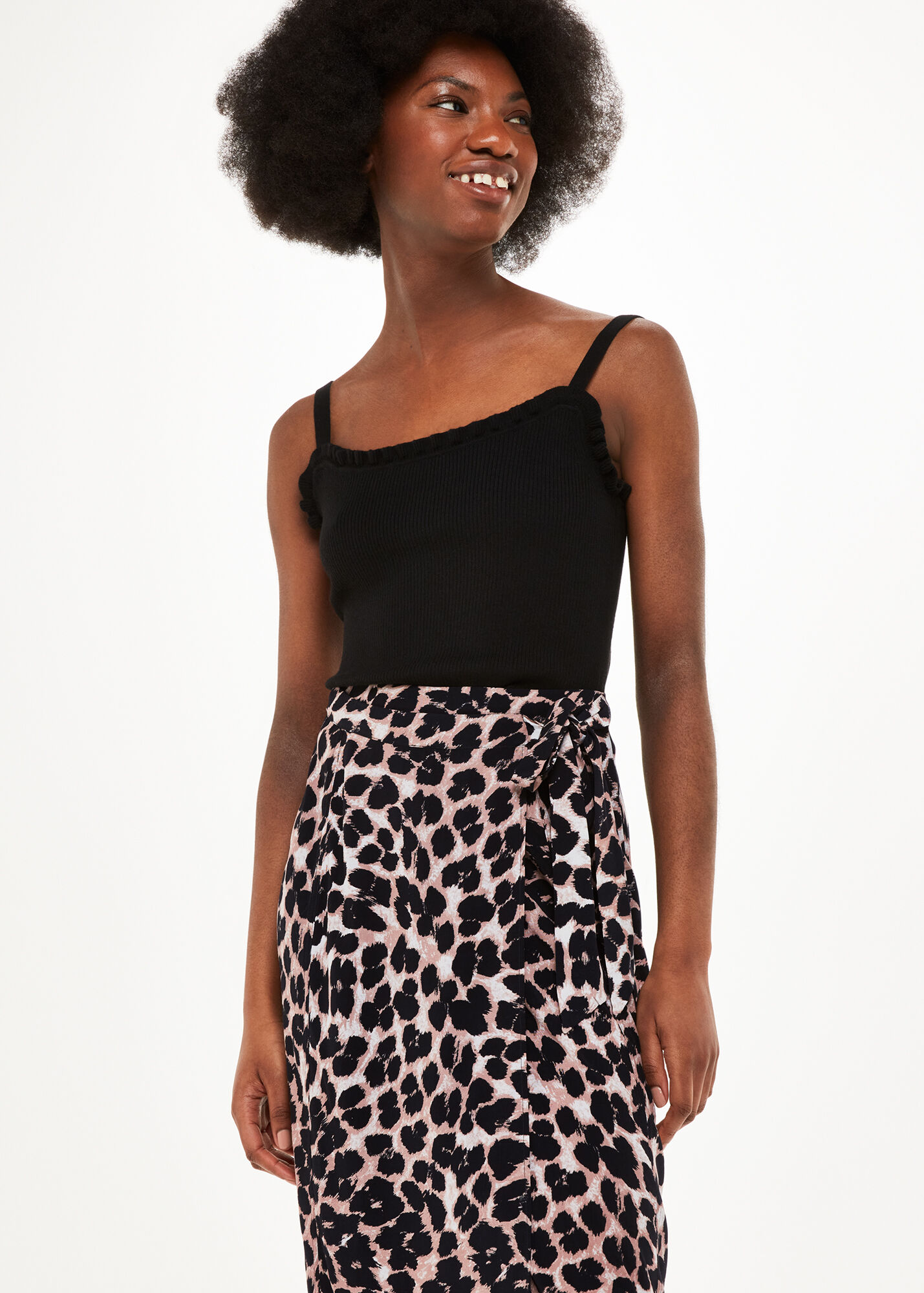 Leopard Print Leopard Spot Wrap Skirt | WHISTLES | Whistles UK