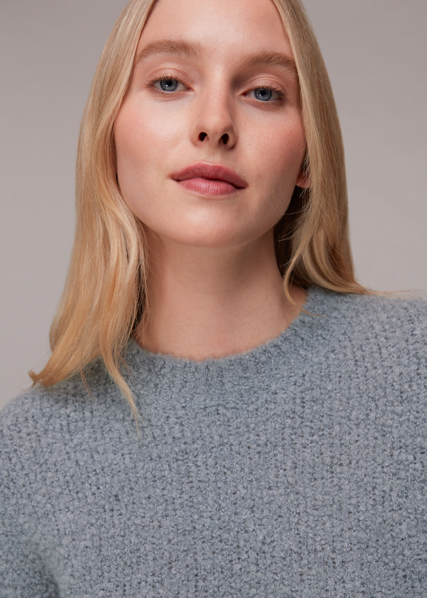 Grey Relaxed Boucle Sweater | WHISTLES | Whistles UK