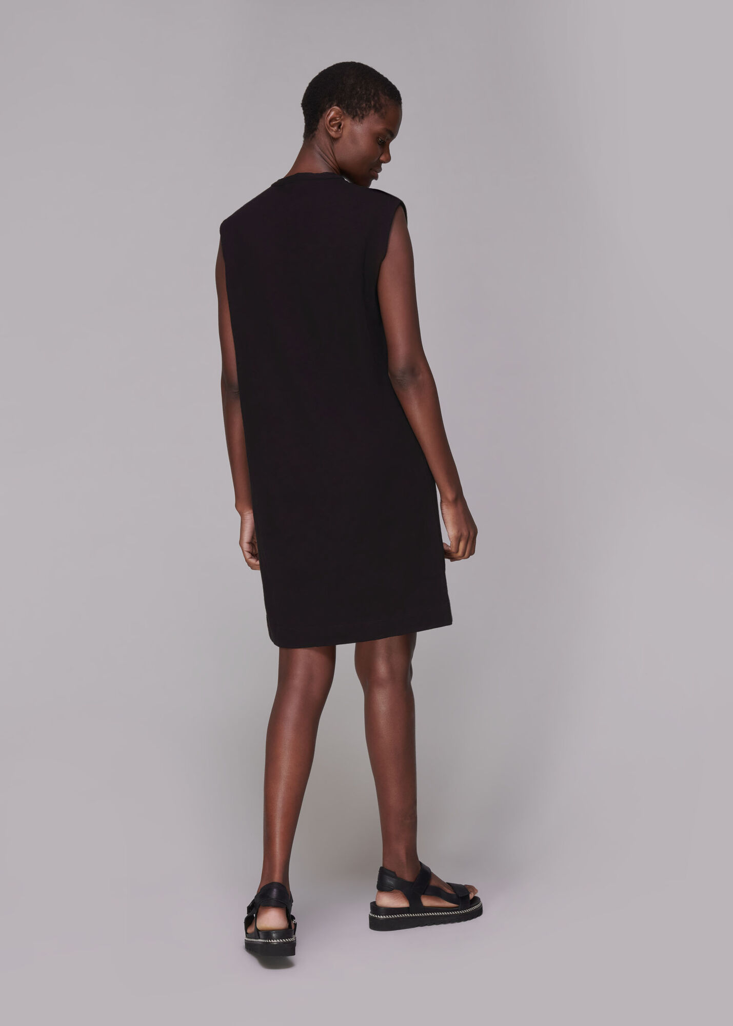 Black Easy Minimal Dress | WHISTLES | Whistles UK