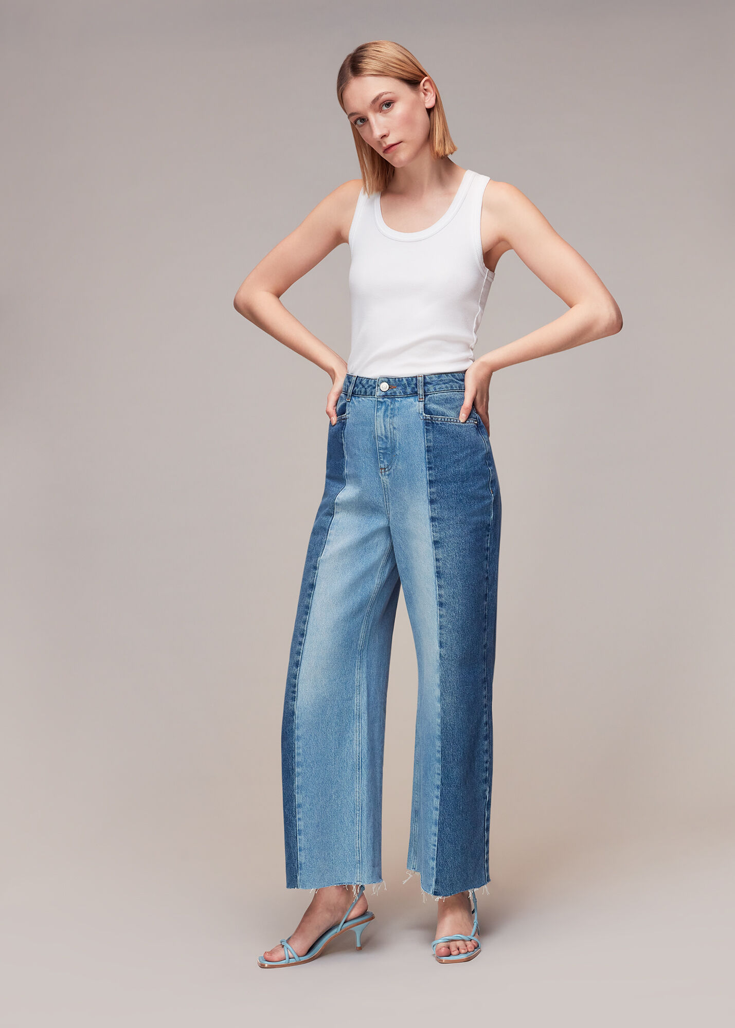 Blue Mollie Twist Front Sandal | WHISTLES | Whistles UK