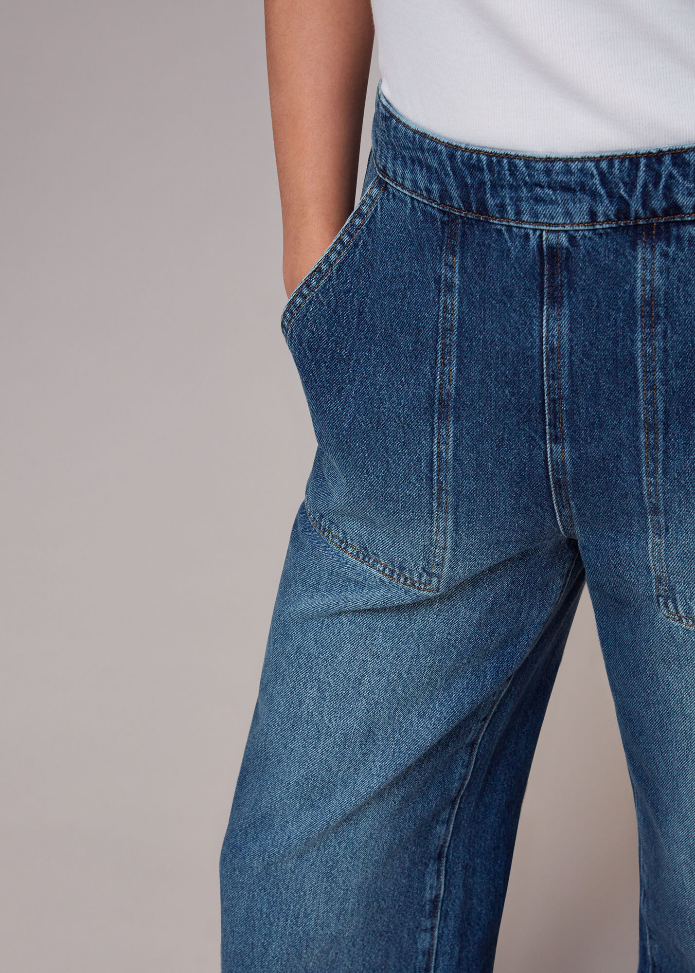 Denim Authentic Side Zip Jean | WHISTLES | Whistles UK