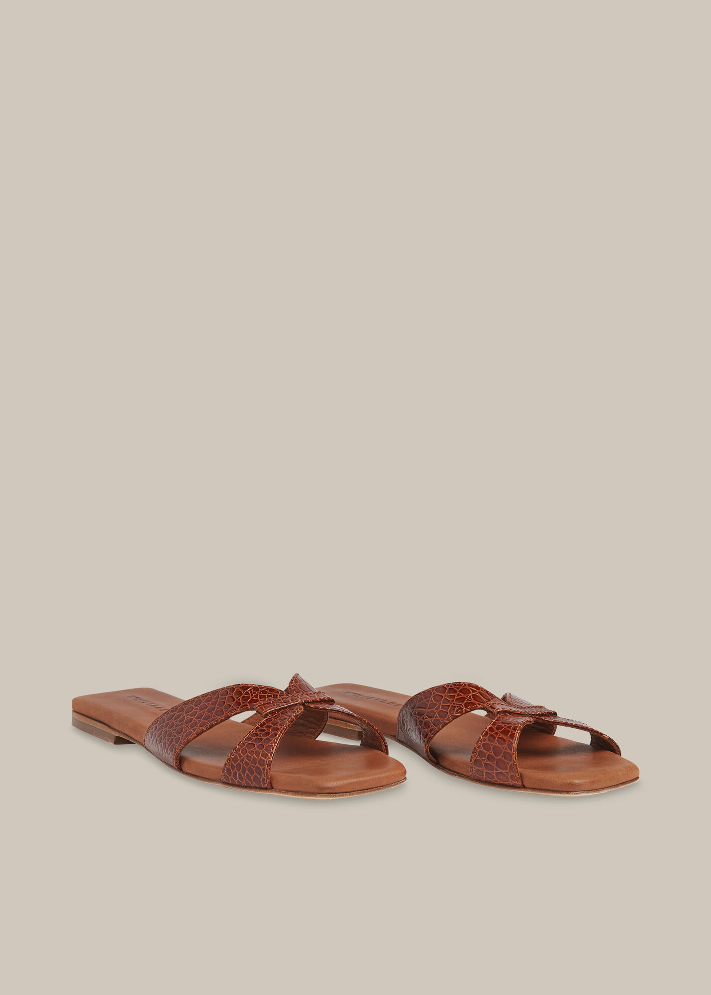 Tan Tabitha Flat Slider | WHISTLES | Whistles UK