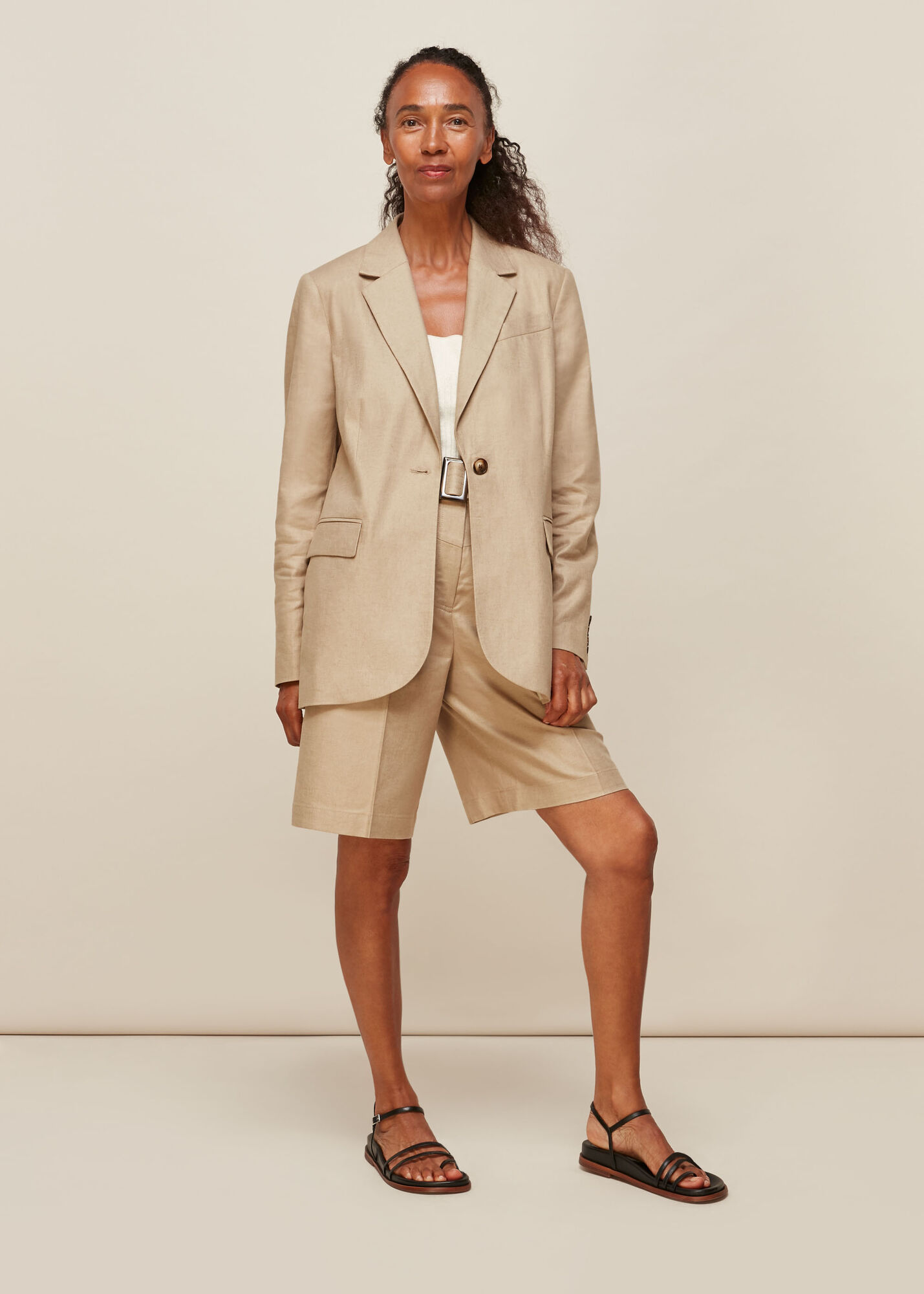 Neutral Tailored Neutral Jacket | WHISTLES | Whistles UK