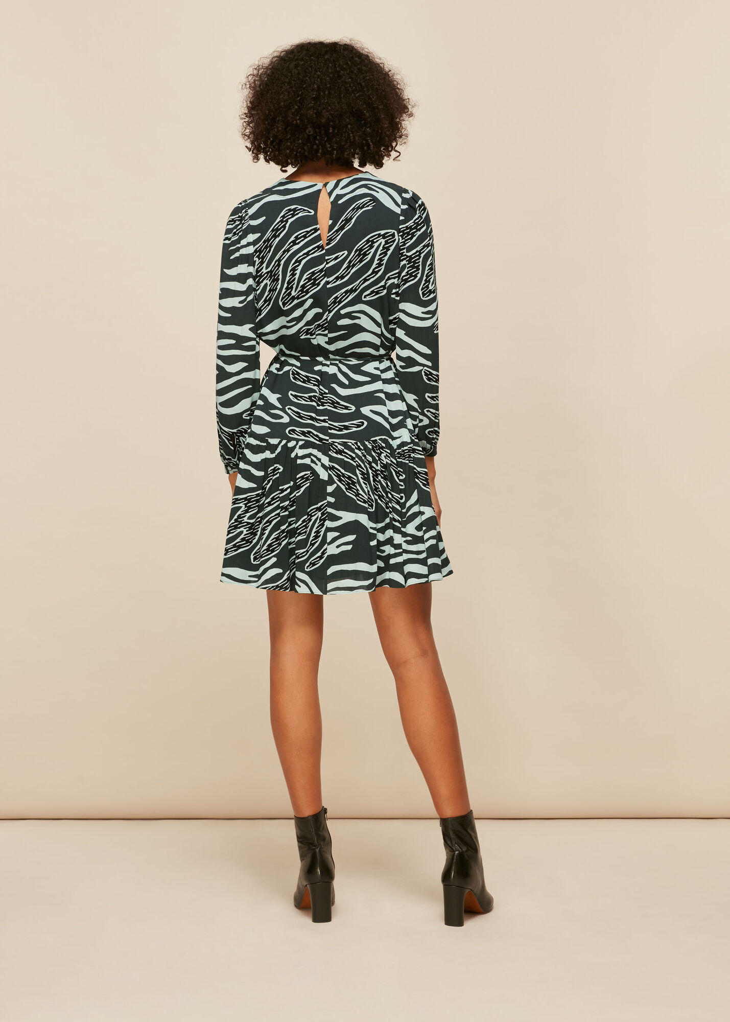 Multicolour Graphic Zebra Print Dress | WHISTLES | Whistles UK
