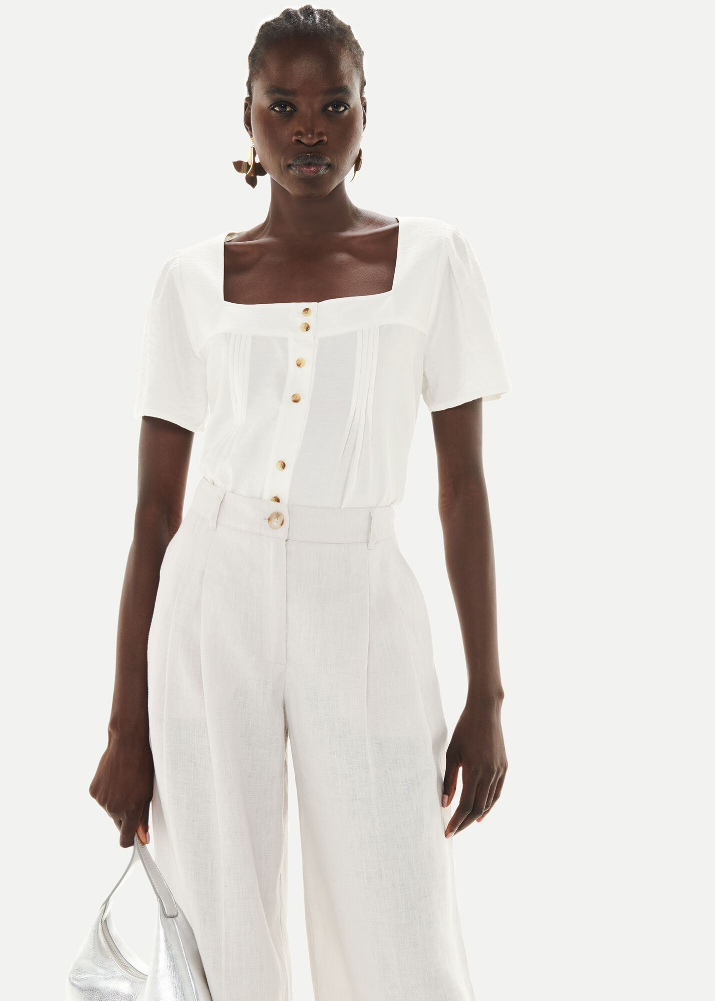 White Lily Square Neck Blouse | WHISTLES | Whistles UK