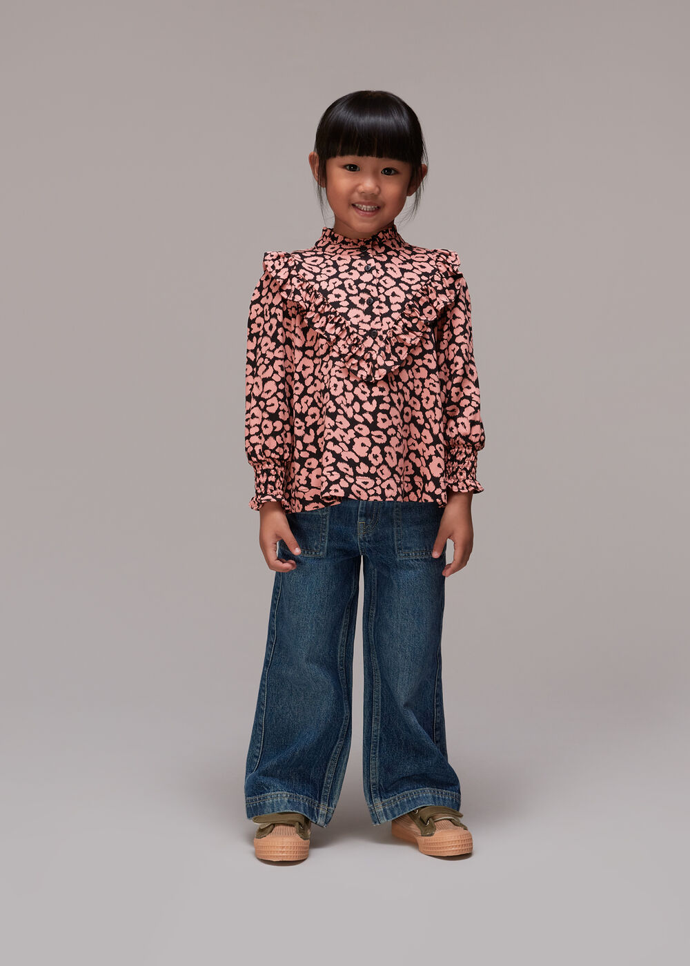 Pink/Multi Fuzzy Leopard Riley Top | WHISTLES | Whistles AU