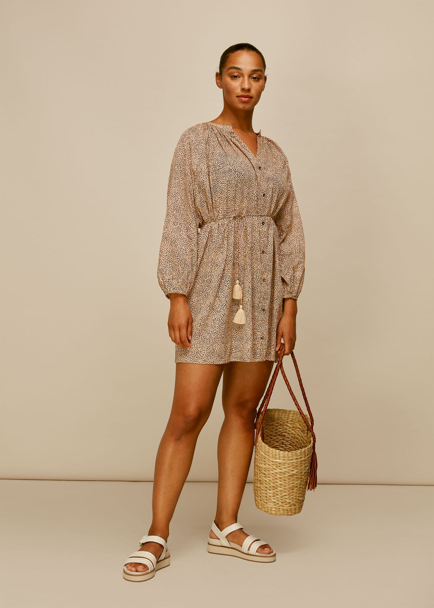 Leopard Print Mini Leopard Beach Dress | WHISTLES | Whistles UK