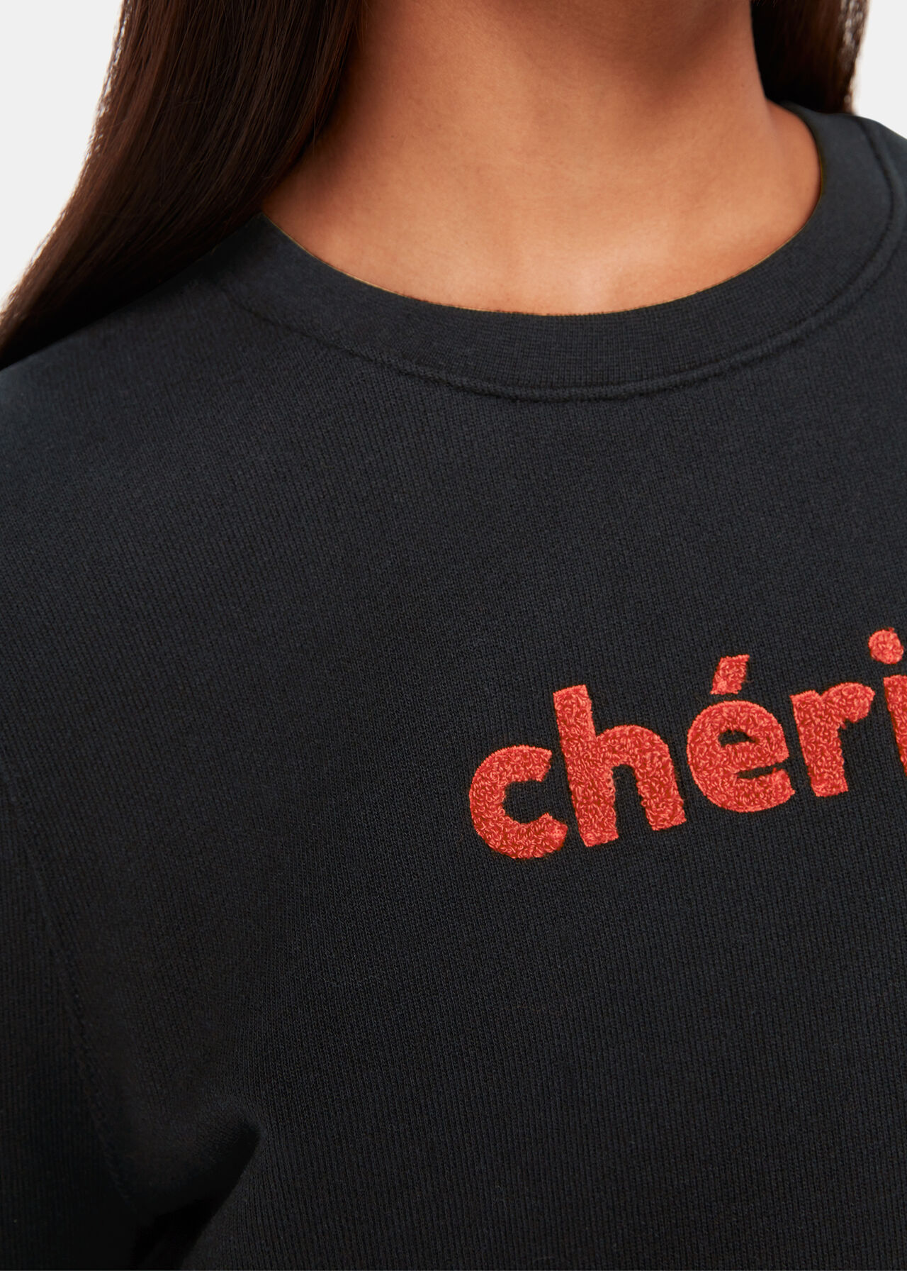 Black Cherie Logo Sweatshirt | WHISTLES