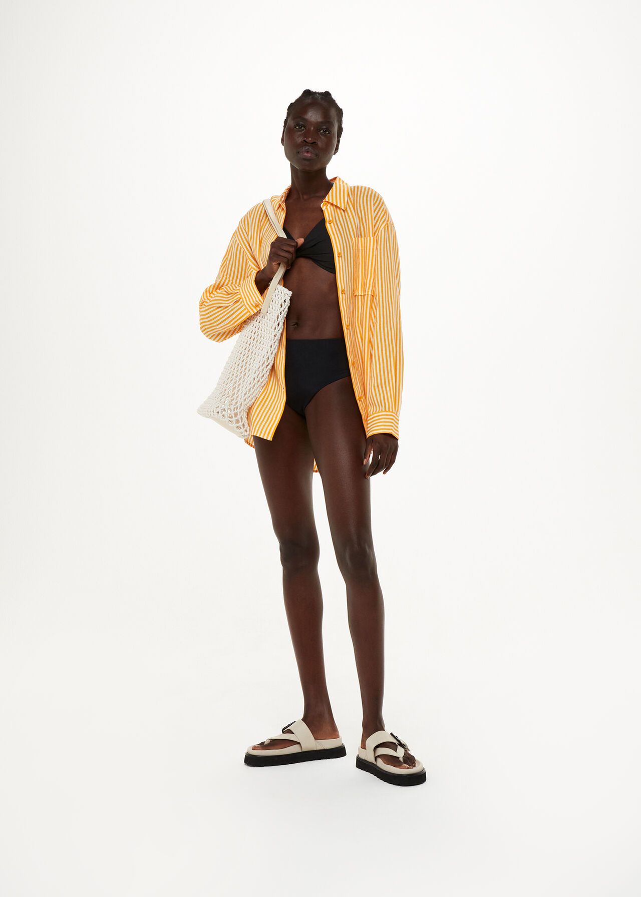 Black Twist Front Bikini Top | WHISTLES