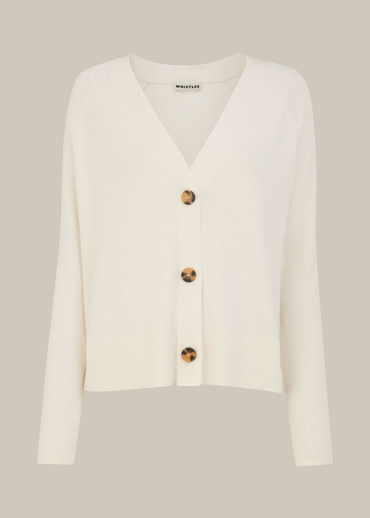 Ivory Button Front Cardigan | WHISTLES